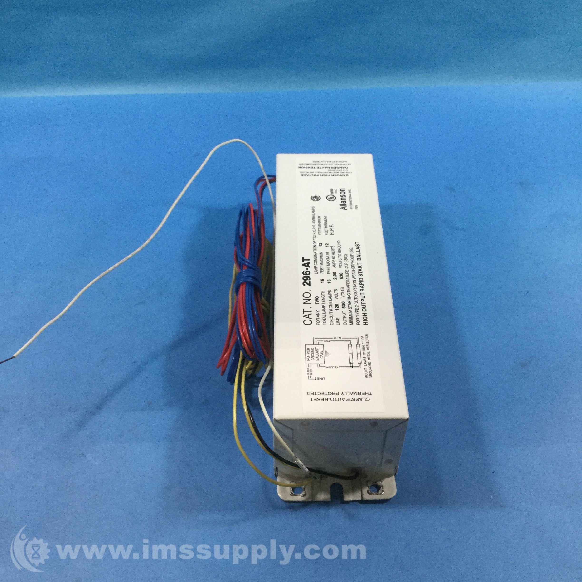 Allanson 296-AT 2-Lamp 12ft -16ft - High Outpu, Rapid Start - IMS Supply