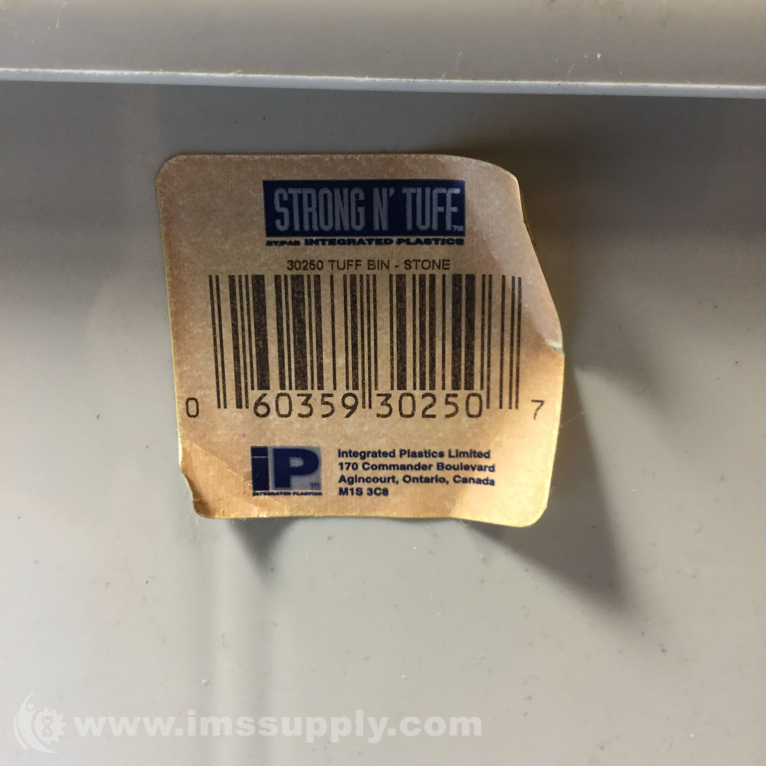 Integrated Plastics 30250Recyss Plastic Stacking Bin - IMS Supply