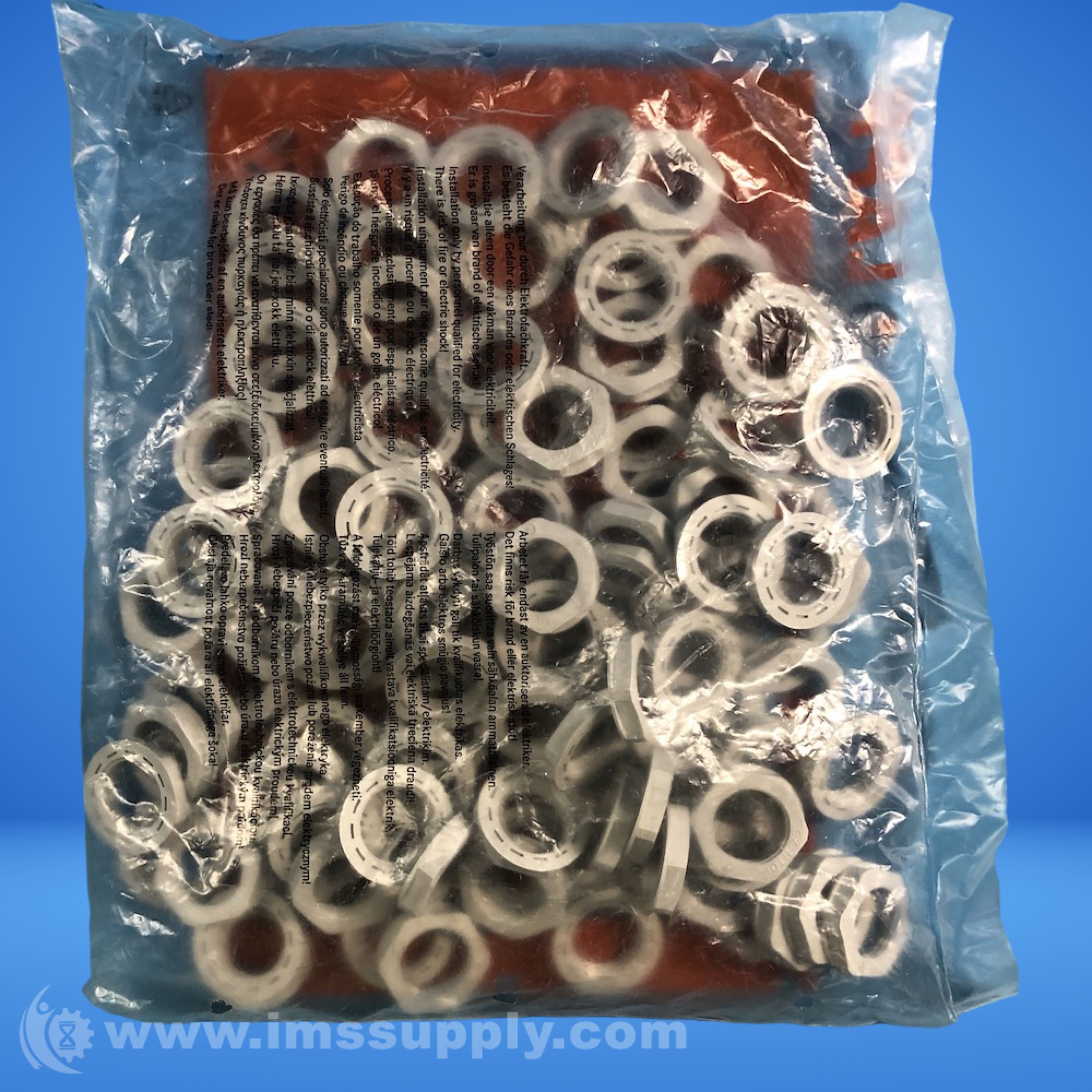 Lapp USA 53119023 Bag of 100 Locknuts 1.063, Gray, Polyamide - IMS Supply