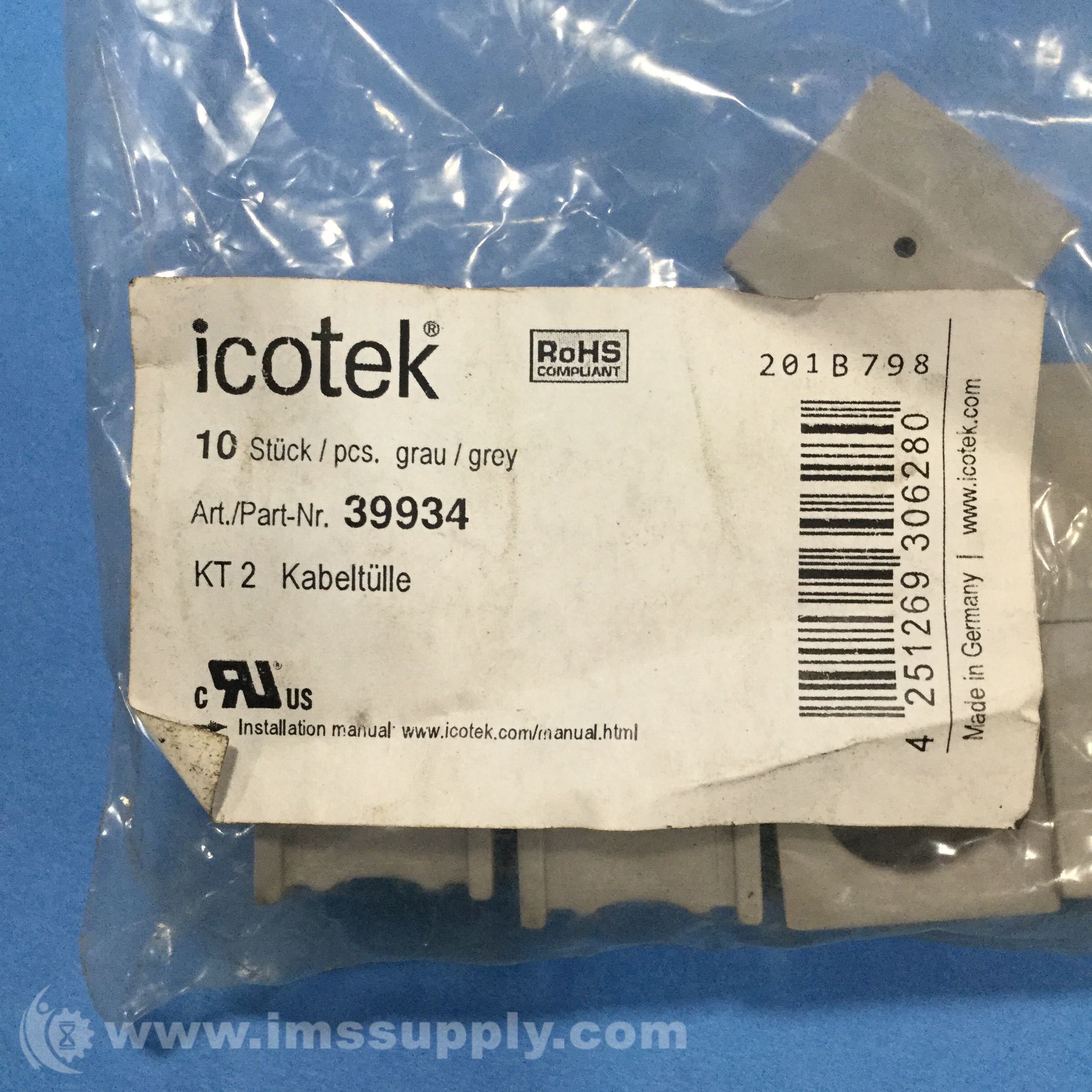 Icotek 39934 Split Cable Grommet Bag of 10 - IMS Supply