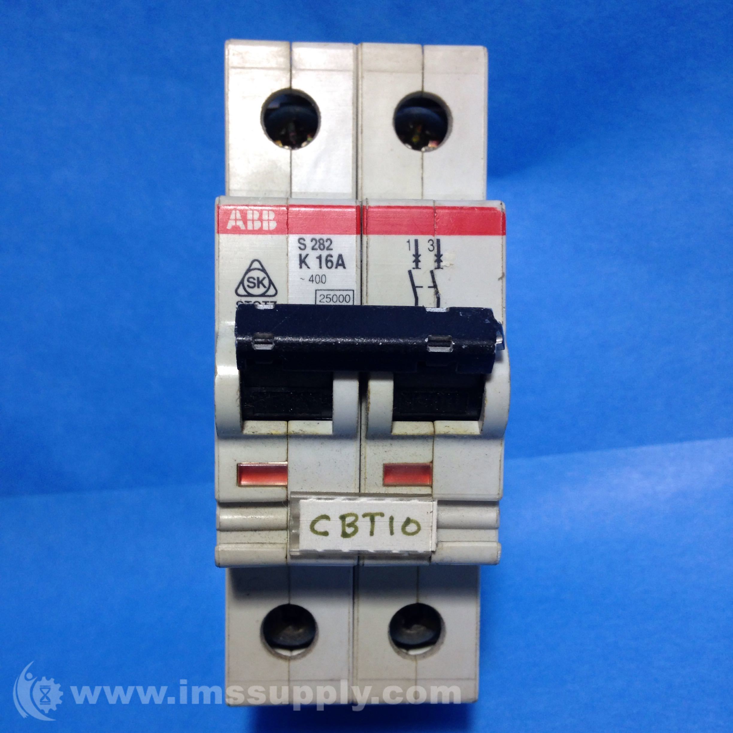 ABB S282-K16A 16A AMP 480V-AC Circuit Breaker - IMS Supply