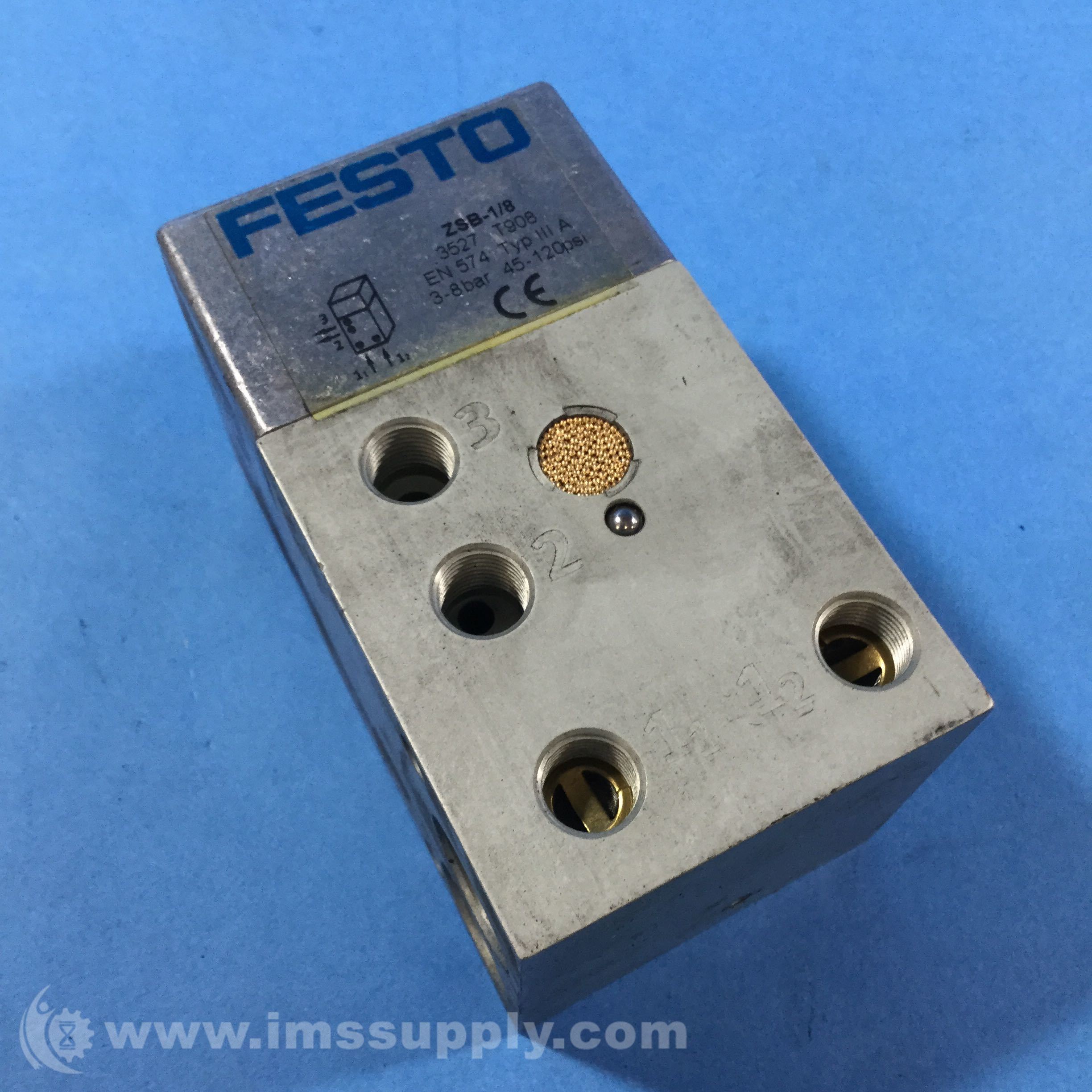 Festo ZSB-1/8 Control Block, 3-8 Bar, 45 - 120psi - IMS Supply