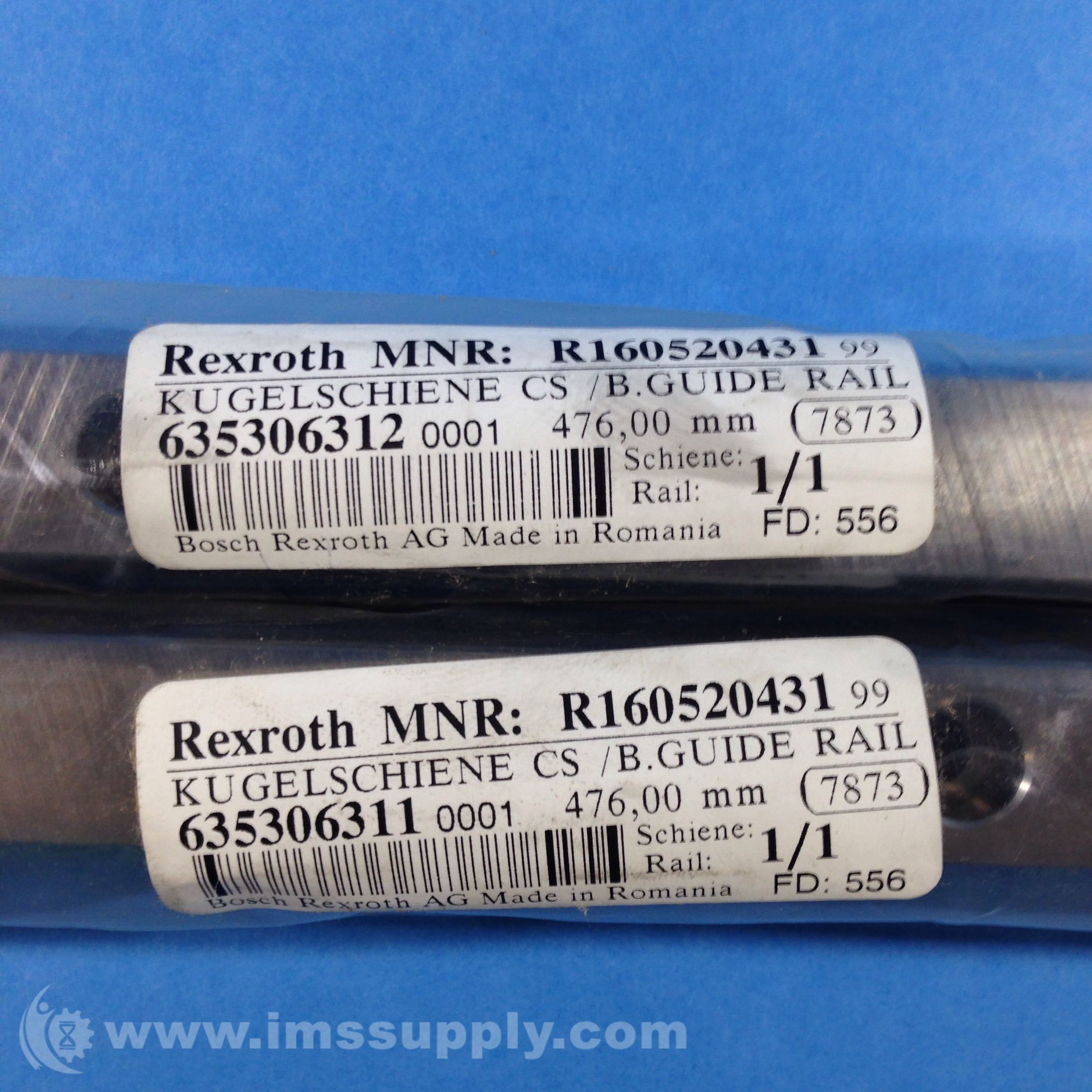 Rexroth R160520431 Box of 2 Ball Guide Rails Carbon Steel - IMS Supply