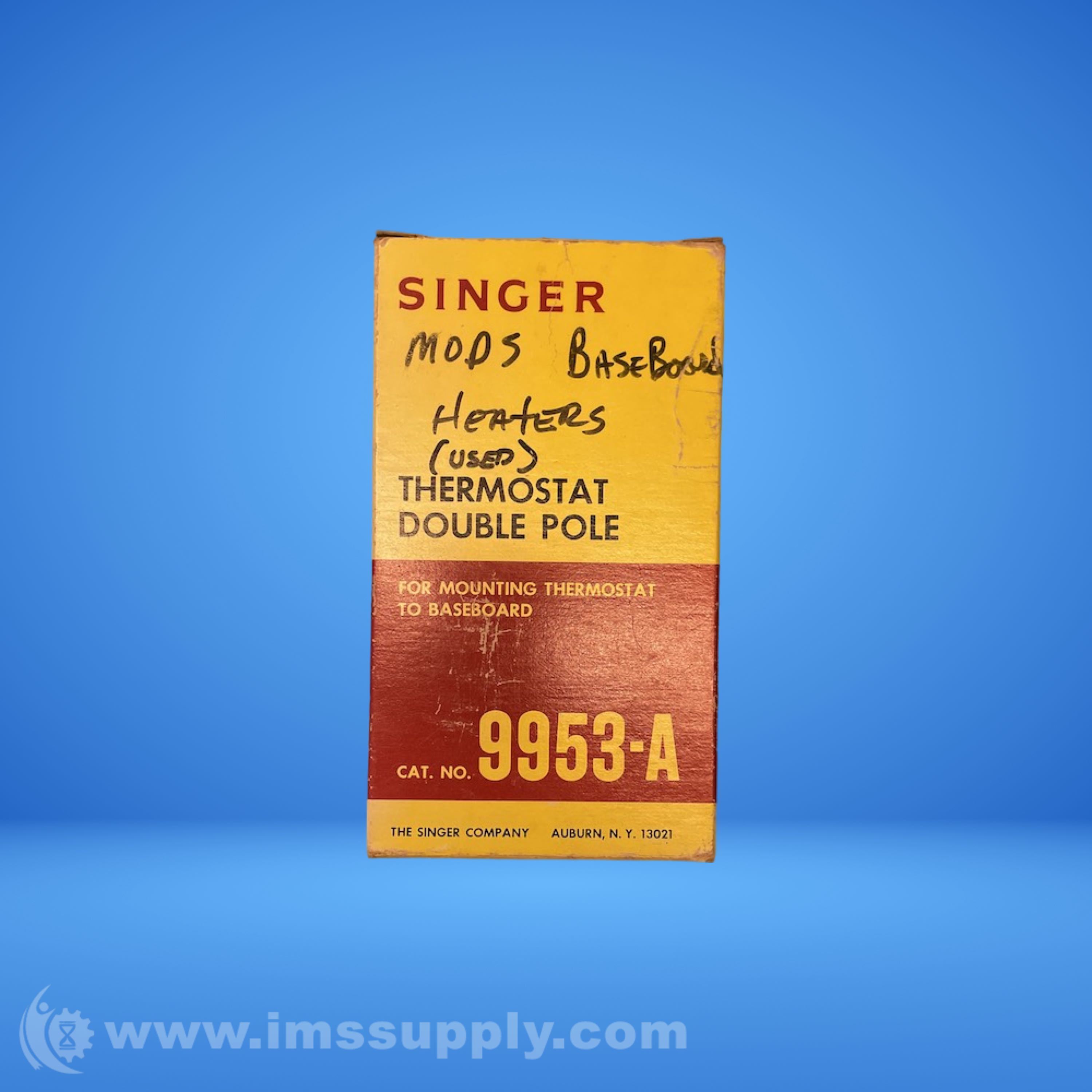 Singer 9953-A Thermostat Double Pole For Mounting Thremostat - IMS Supply