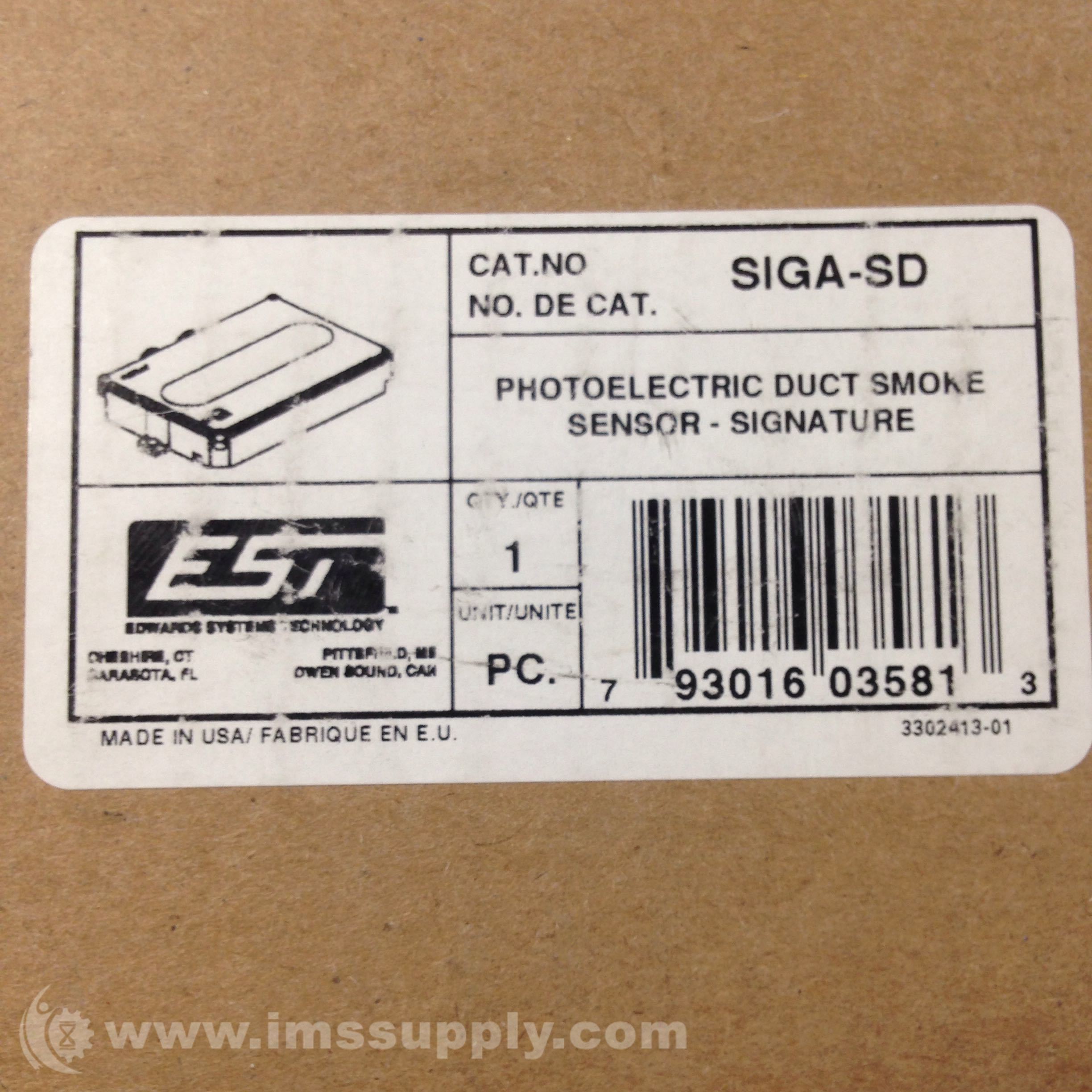 Edwards SIGA-SD Intelligent SuperDuct Smoke Detector - IMS Supply