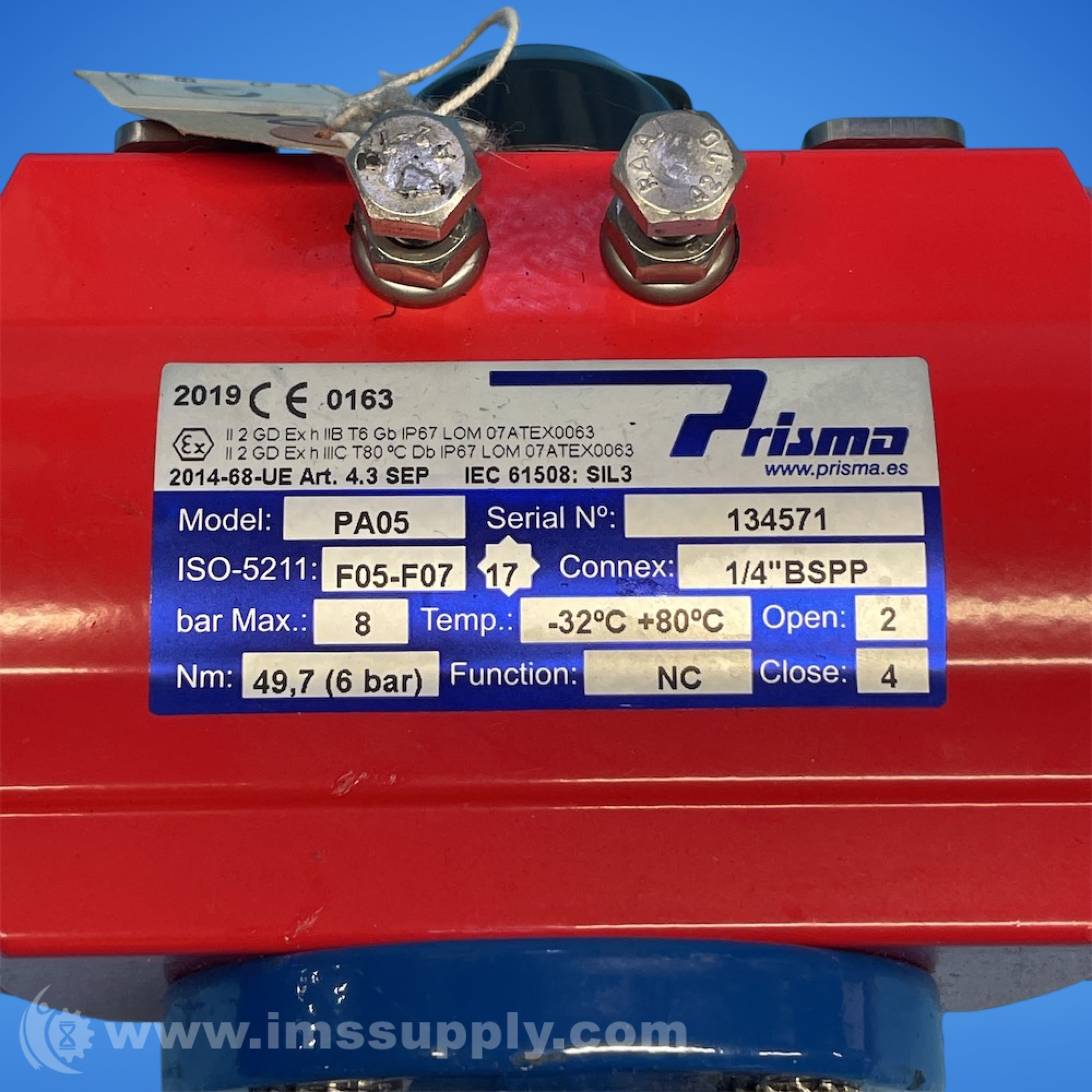 Prisma PA05 Actuator - IMS Supply