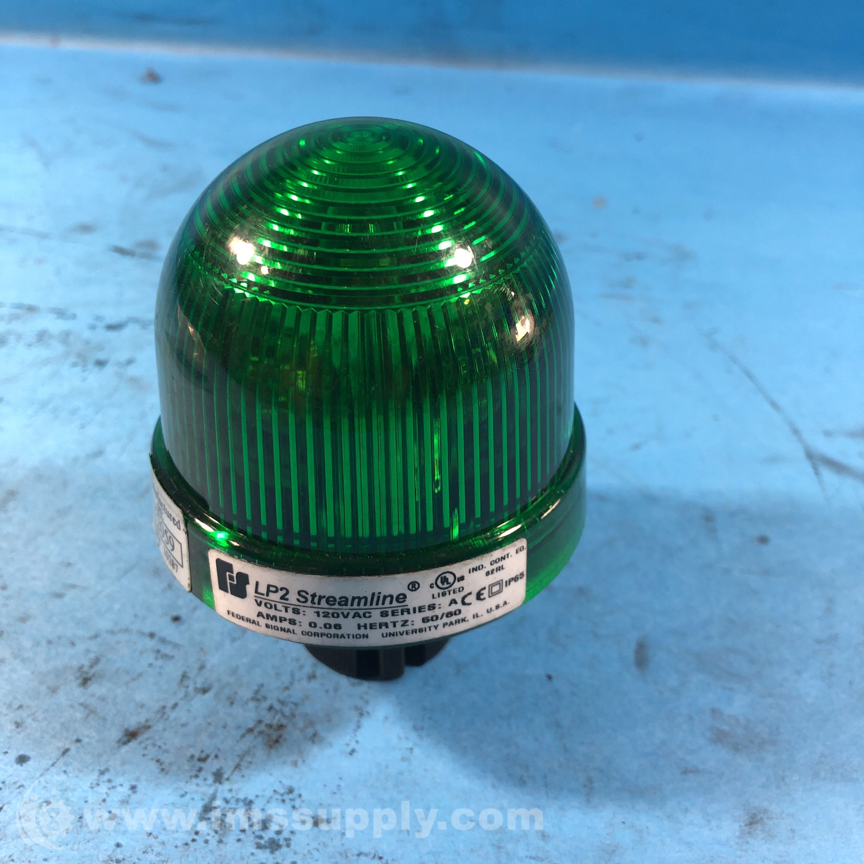 Federal Signal LP2-120 Green Low Profile Steady Burn Light - IMS Supply