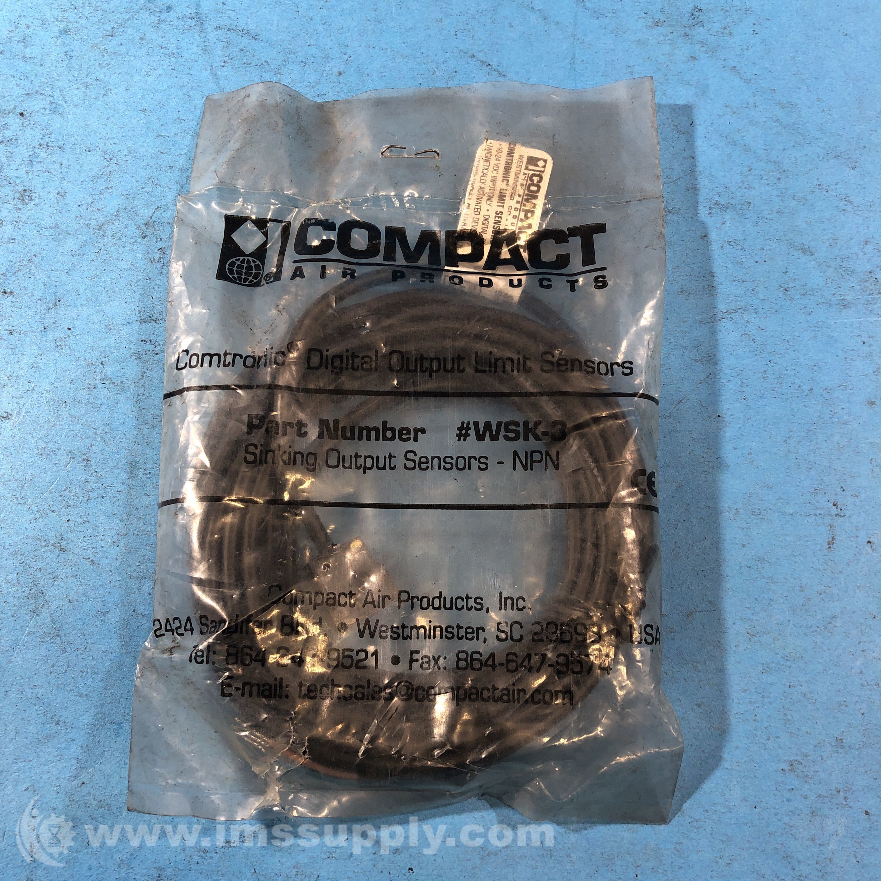 Compact Air Products WSK-3 Sinking Output Sensor - NPN - IMS Supply