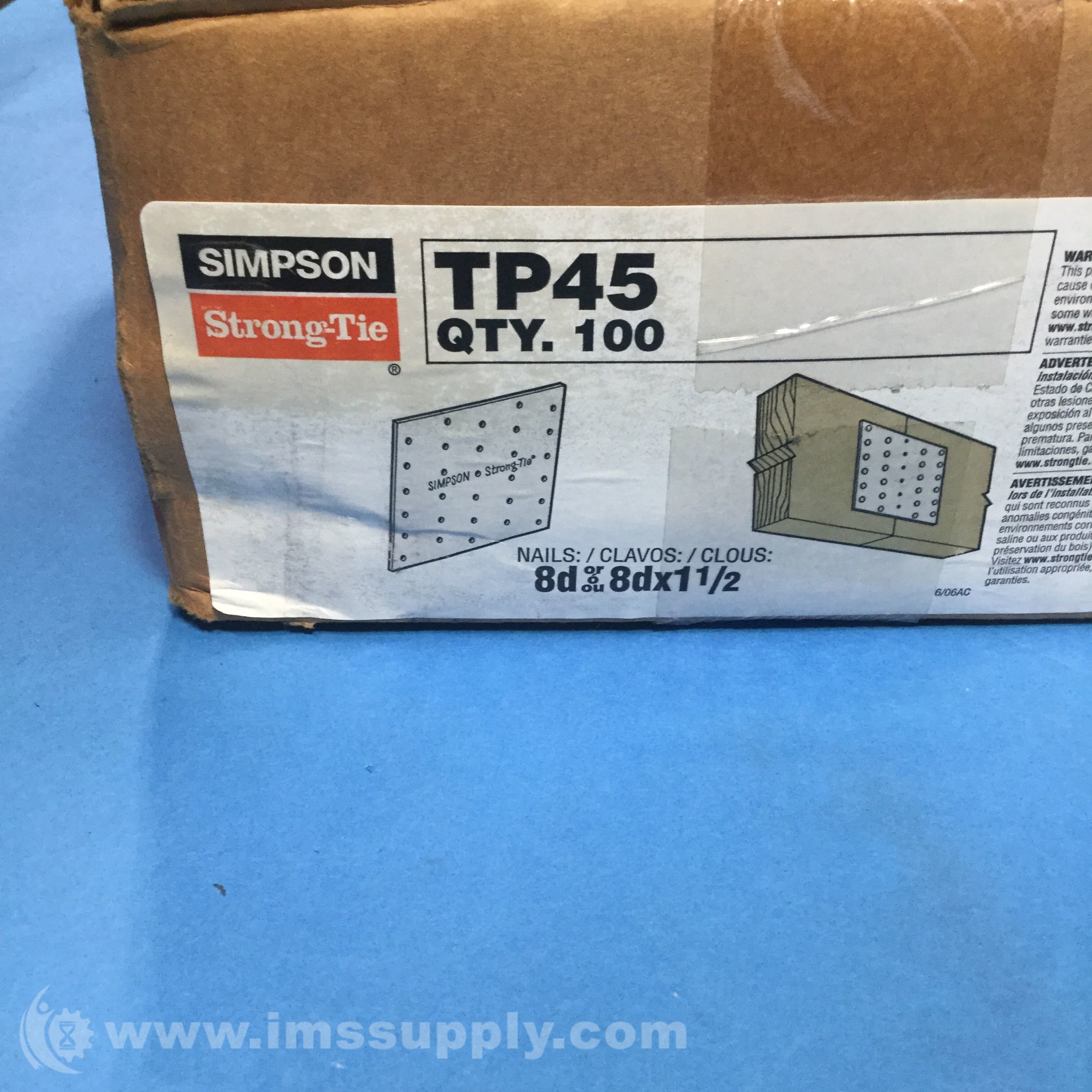 Simpson TP45 4-1/8 x 5 Tie Plates, Box of 100 - IMS Supply