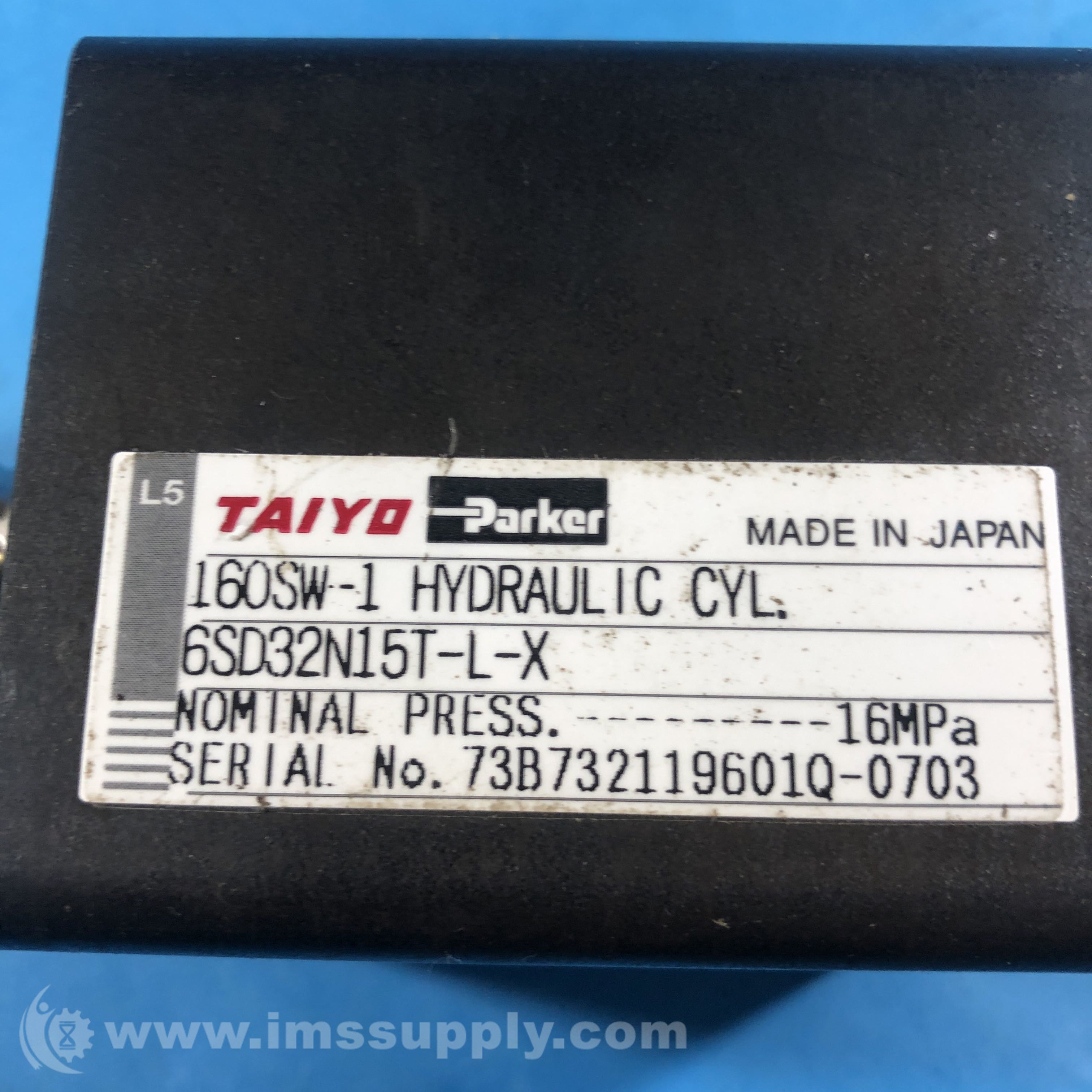 Taiyo 160SW-1 6SD32N15T-L-X Double Acting Hydraulic Cylinder - IMS Supply