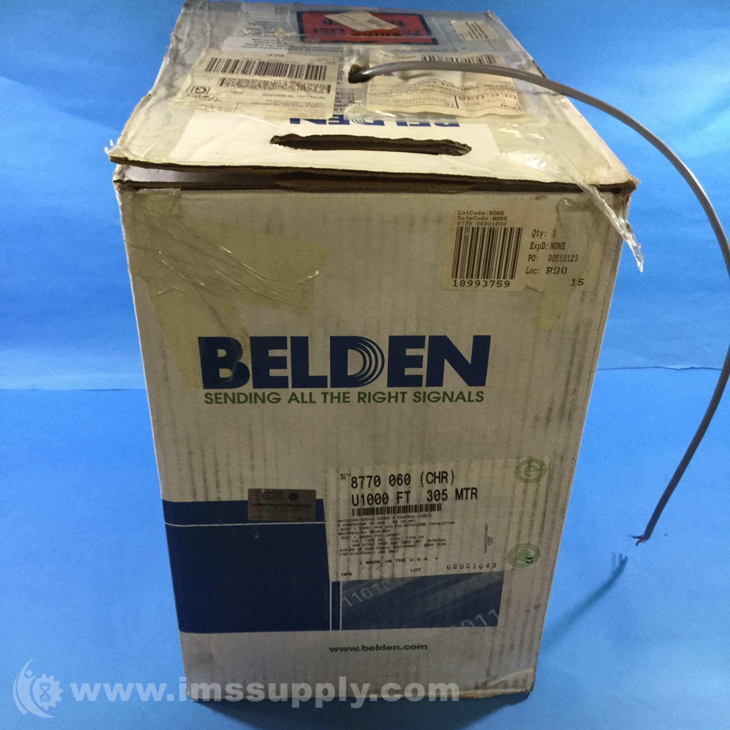 Belden 8770-060U1000 Multiconductor Shielded Cable, Audio Control - IMS ...
