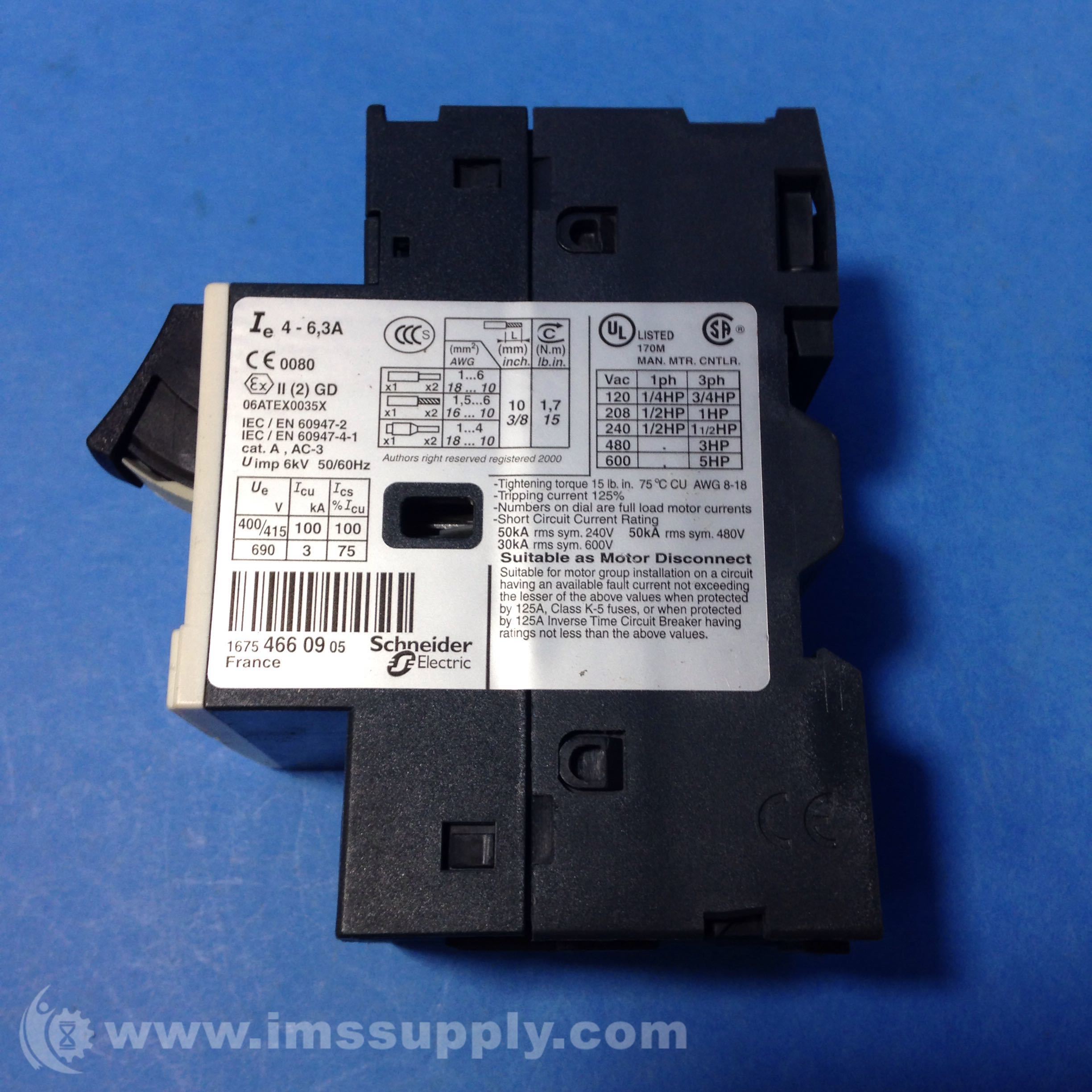 Telemecanique GV2ME10 Motor Circuit Breaker - IMS Supply