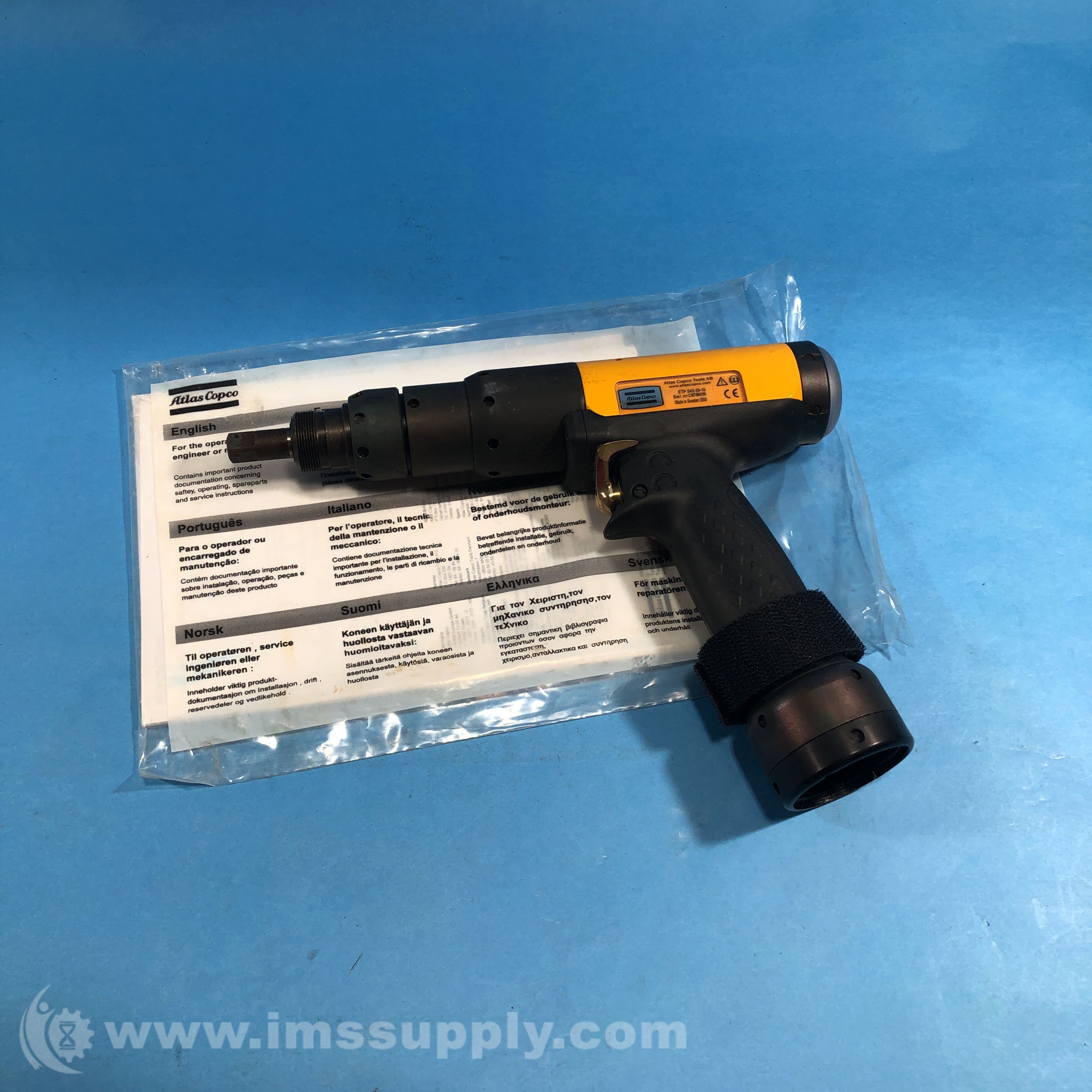 Atlas Copco ETP S42-20-10 Pneumatic Nut Runner - IMS Supply