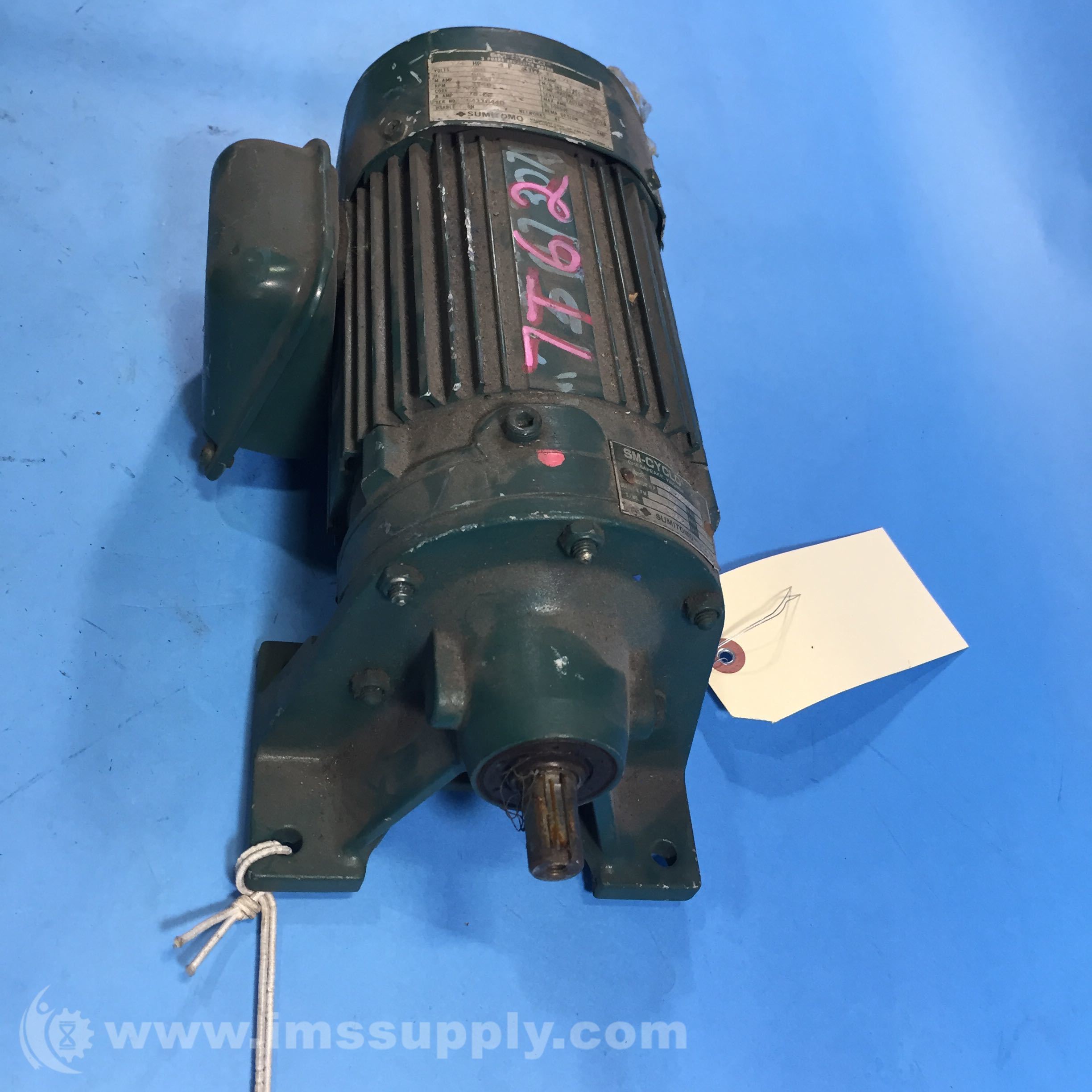 Sumitomo HMS-3075-A SM-Cyclo 3 Phase Induction Motor, 1/4 HP - IMS Supply