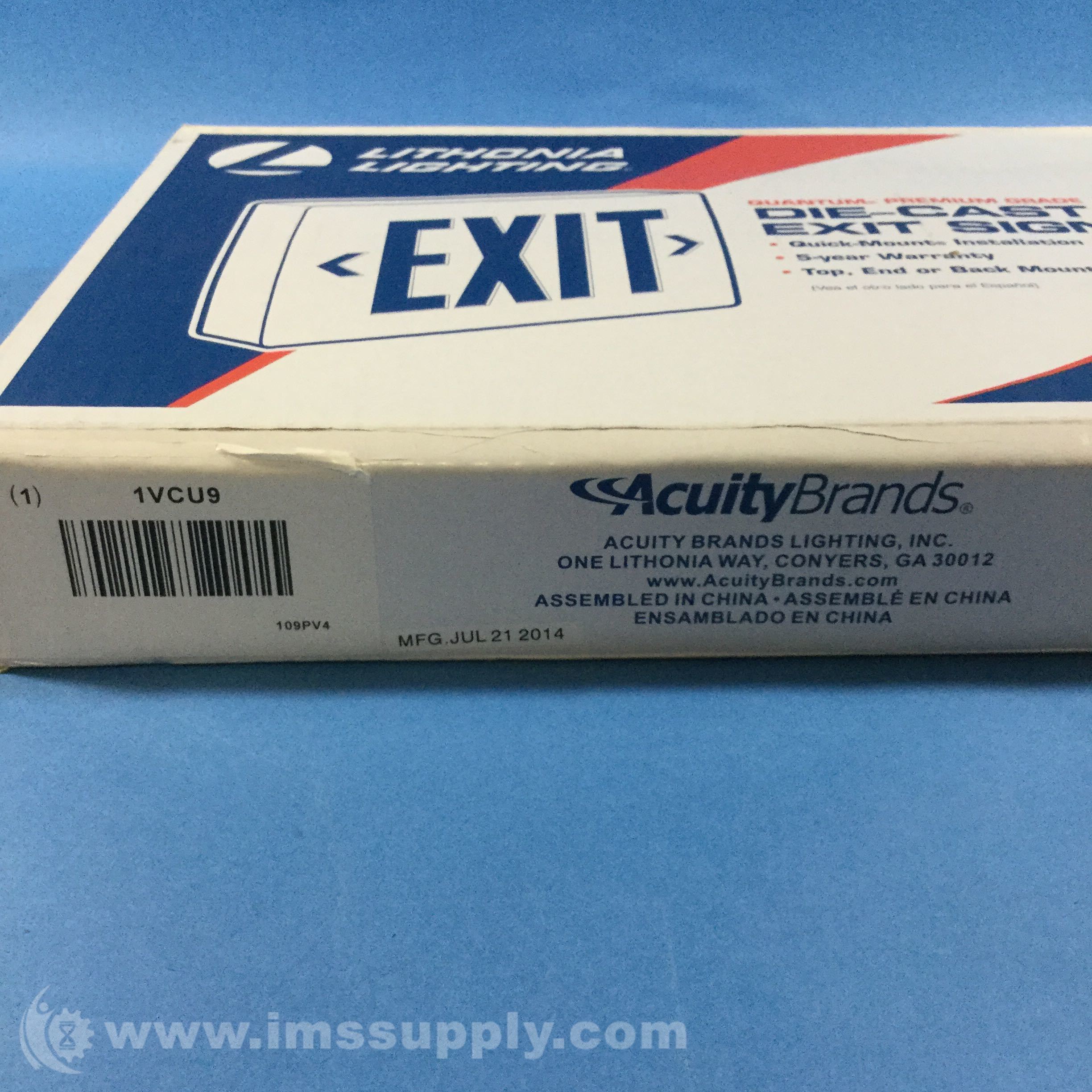 Lithonia Lighting LQC 1 G EL N Black/Brushed Face Die-cast LED - IMS Supply