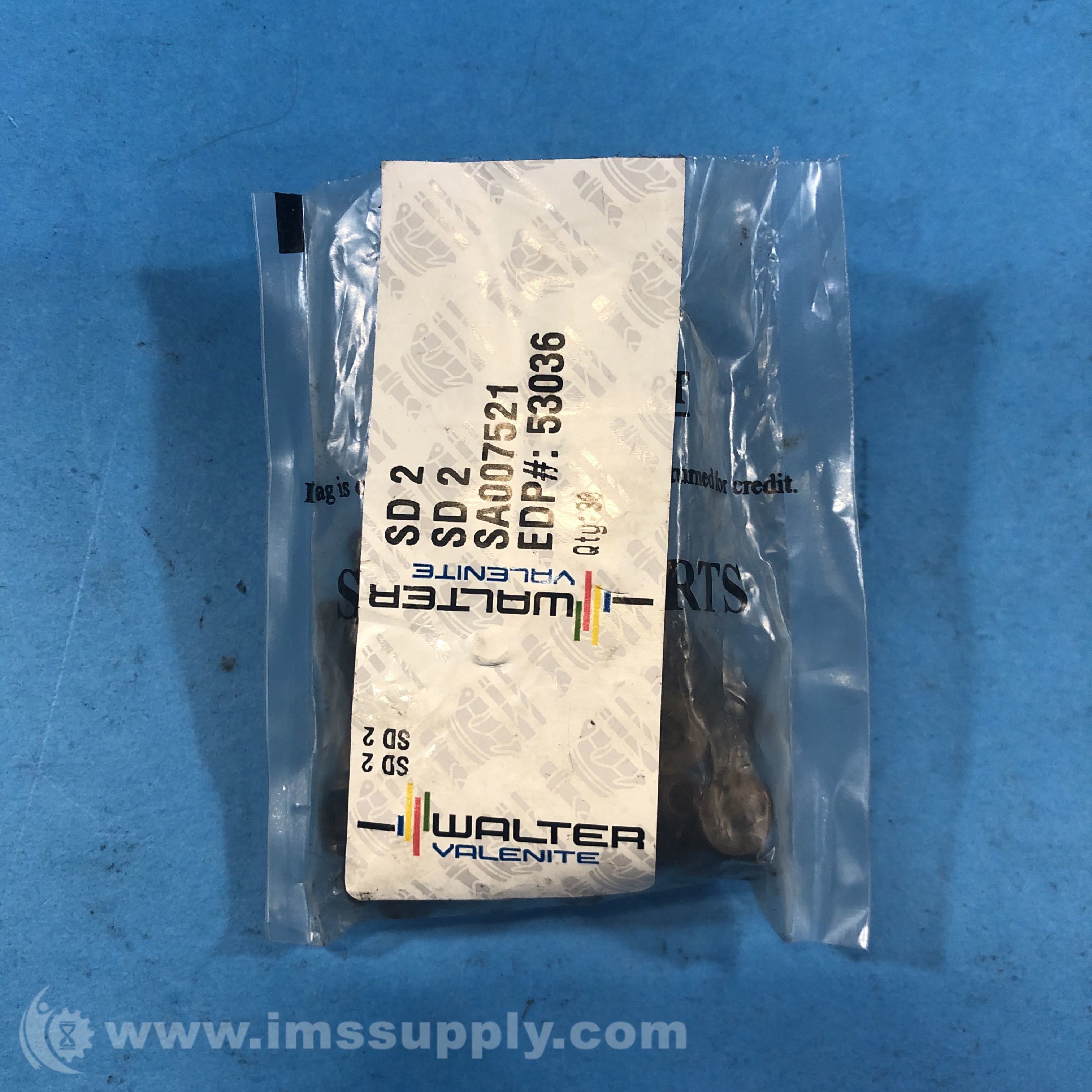 Walter-Valenite 53036 Bag of 30 Flat Head Screw - IMS Supply