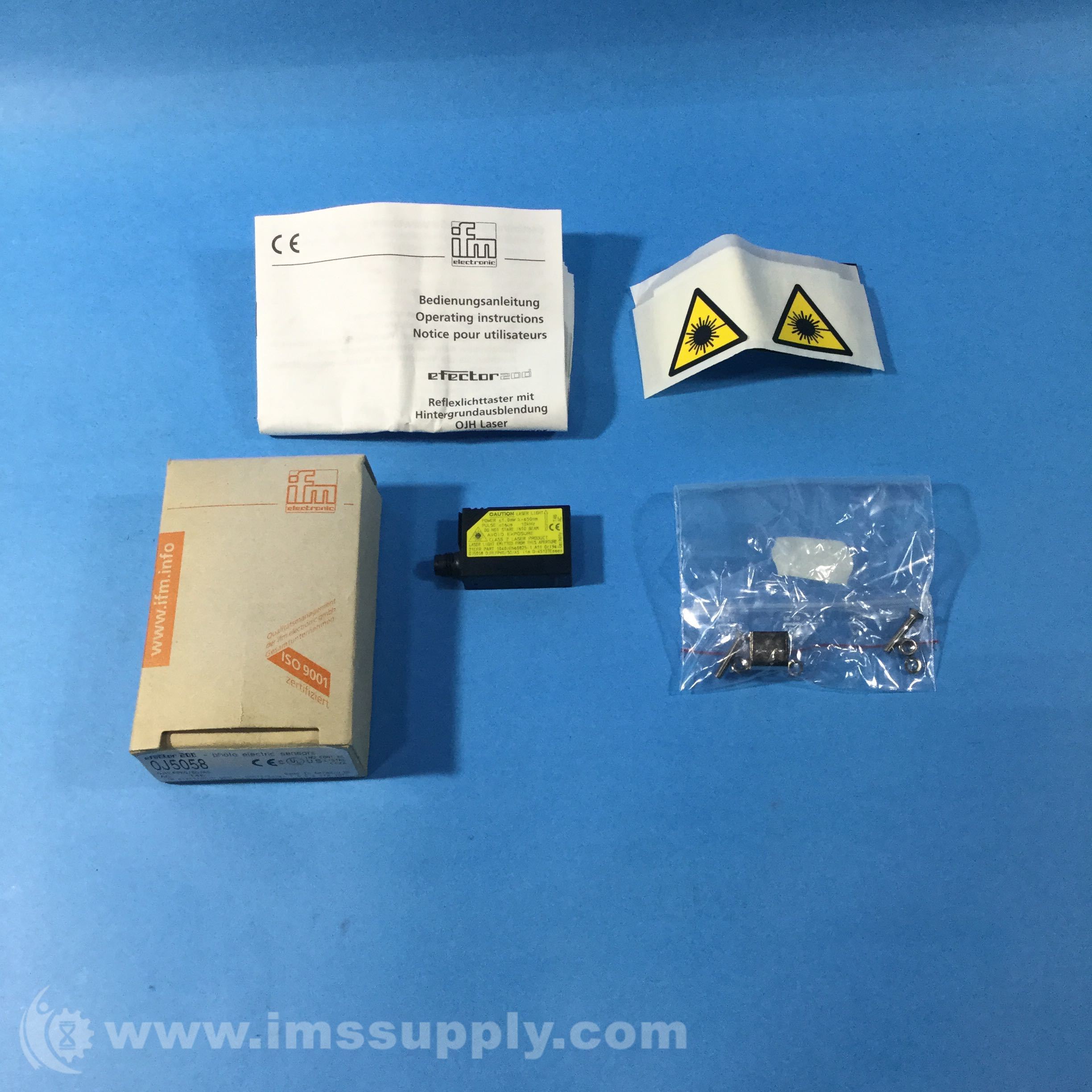 IFM Efector OJ5058 Photoelectric Diffuse Reflection Sensor - IMS Supply