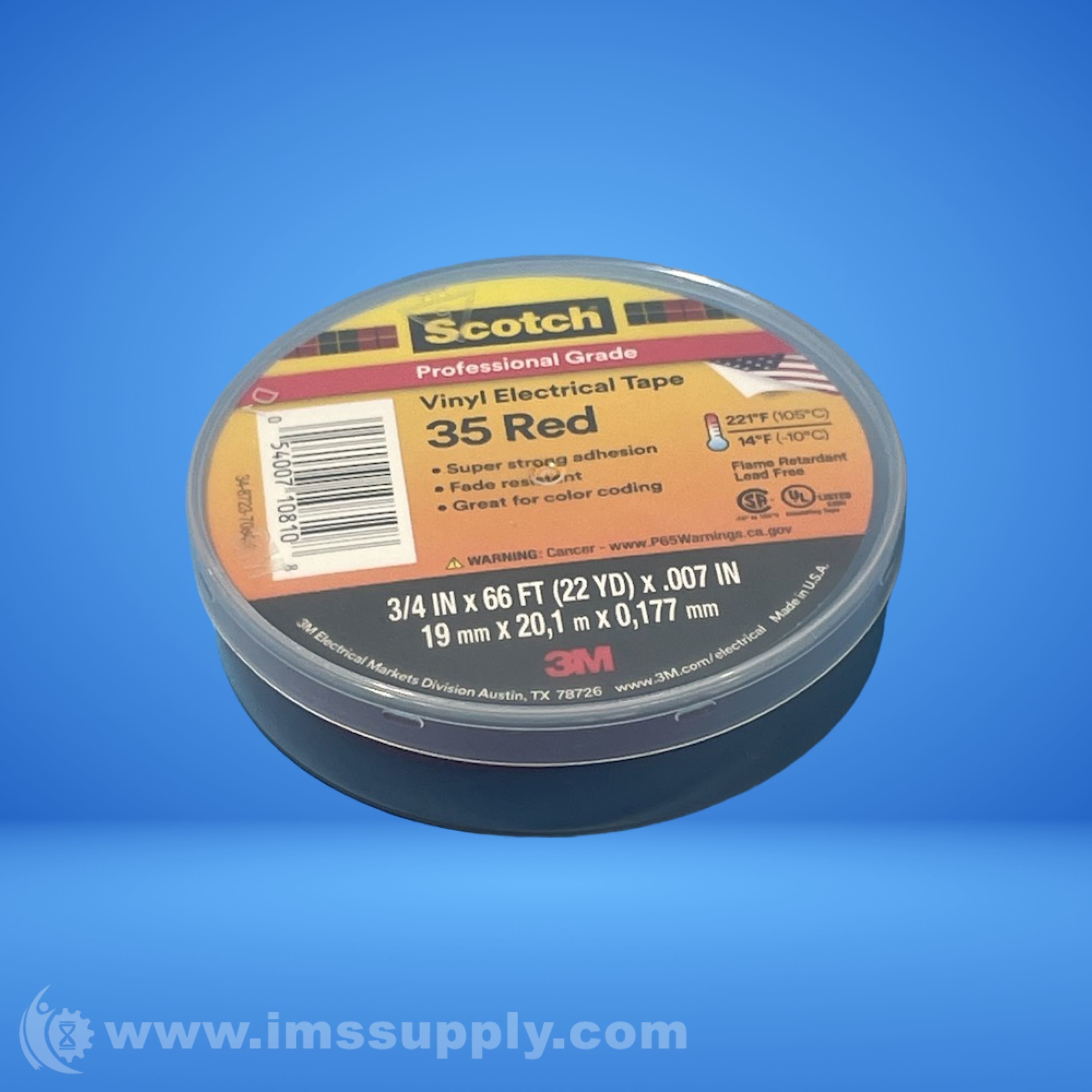 Scotch 35 Red Electrical Tape - IMS Supply