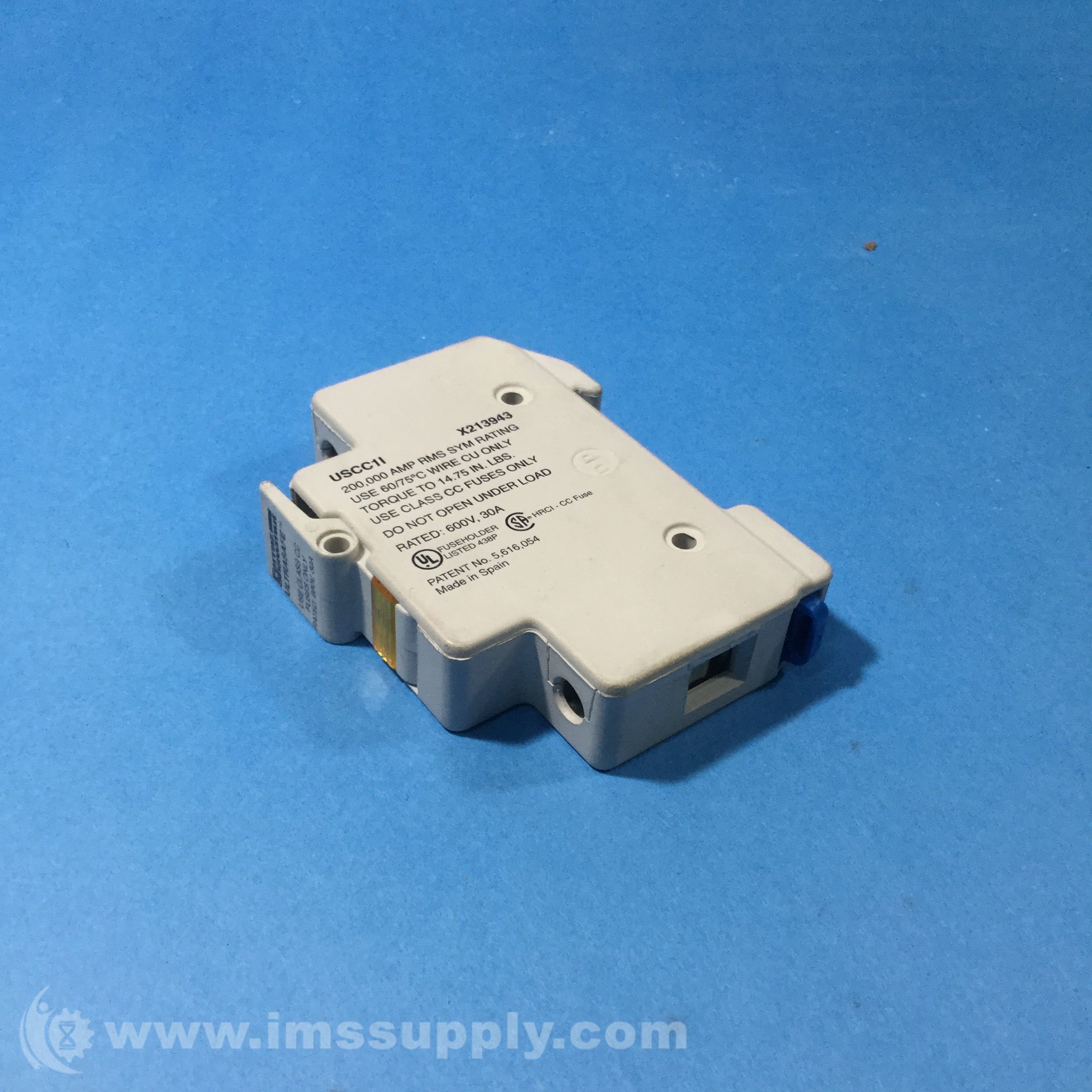 Ferraz Shawmut USCC1I Fuse Block Holder, 30 Amp, 600 V AC - IMS Supply