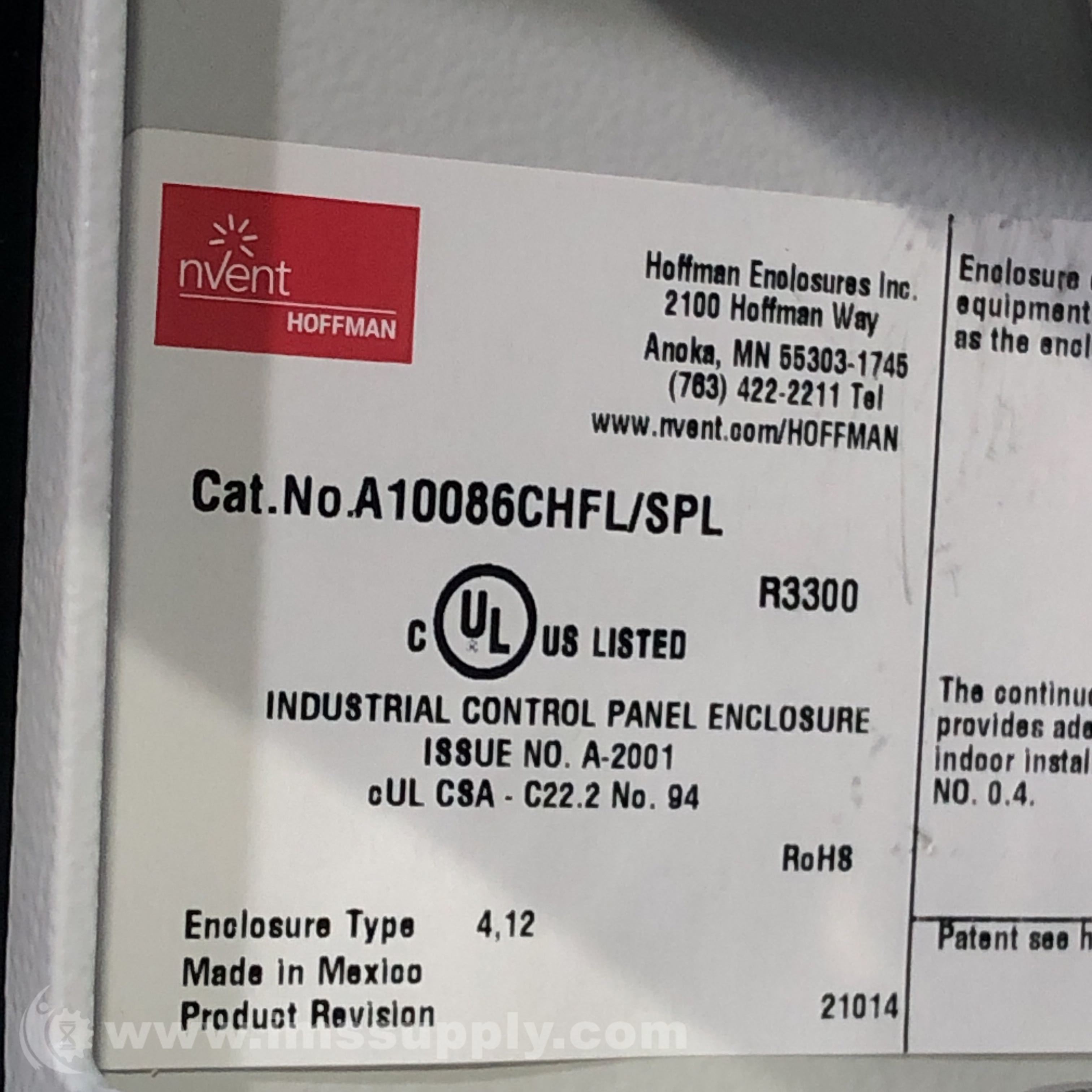 nVent A10086CHFL/SPL Jic Box - IMS Supply