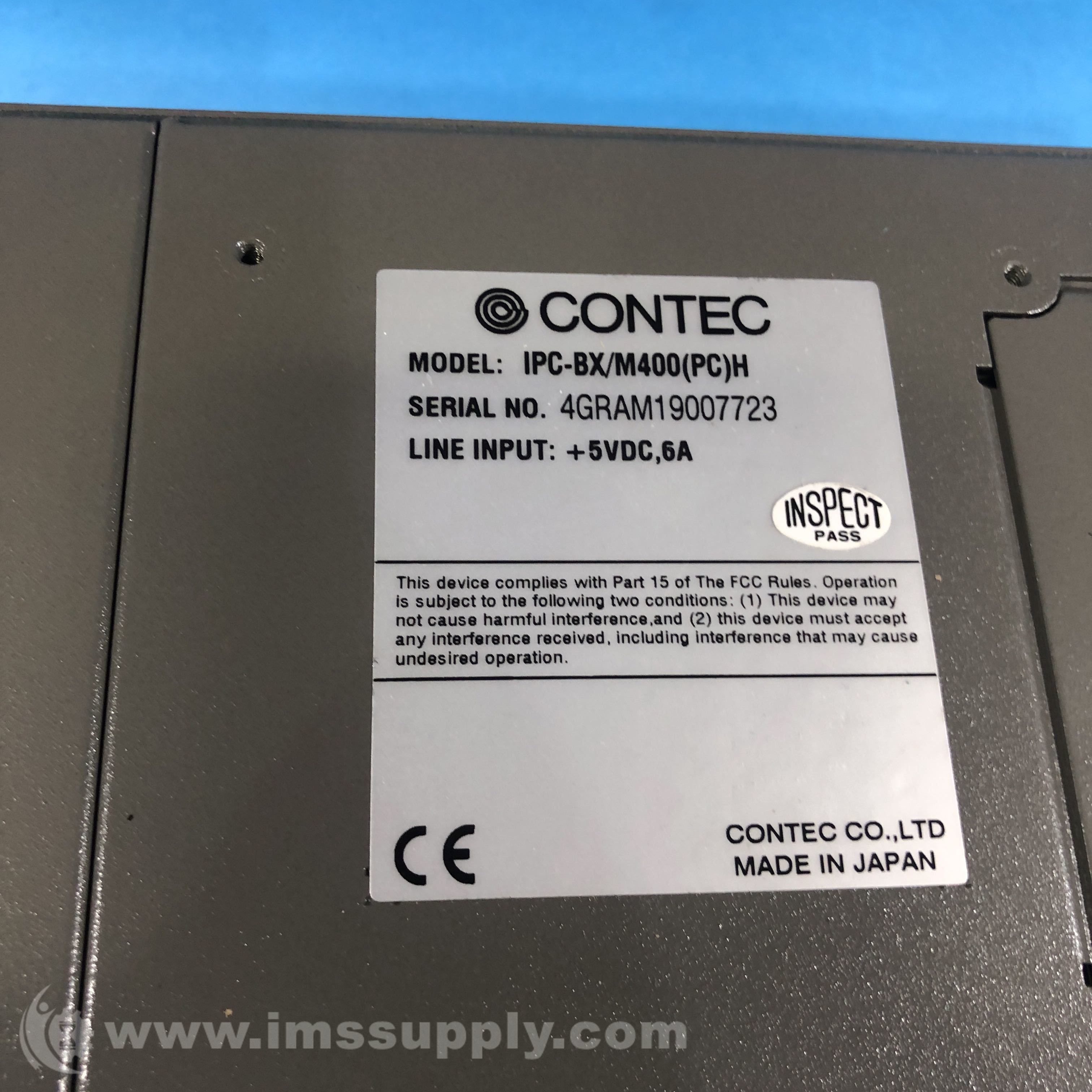 Contec IPC-PAC(PC)-4B IPC-BXM/400(PC)H Industrial Computer - IMS Supply