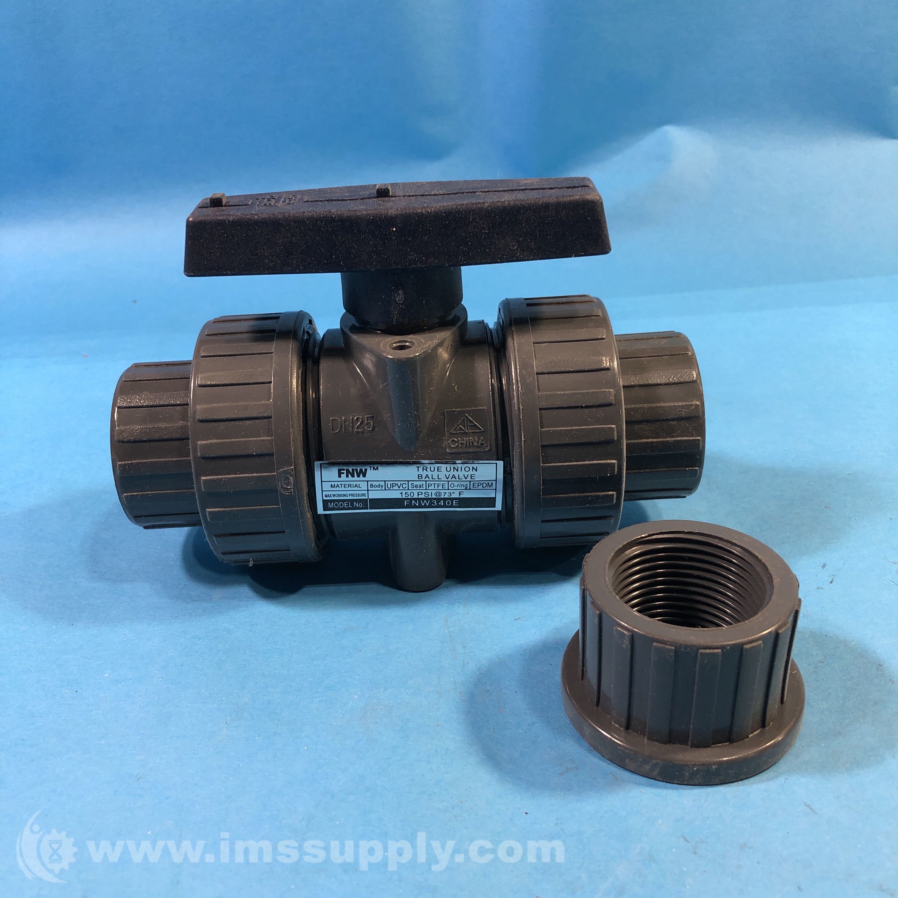 FNW FNW340E True Union 150psi 2 In UPVC Ball Valve - IMS Supply