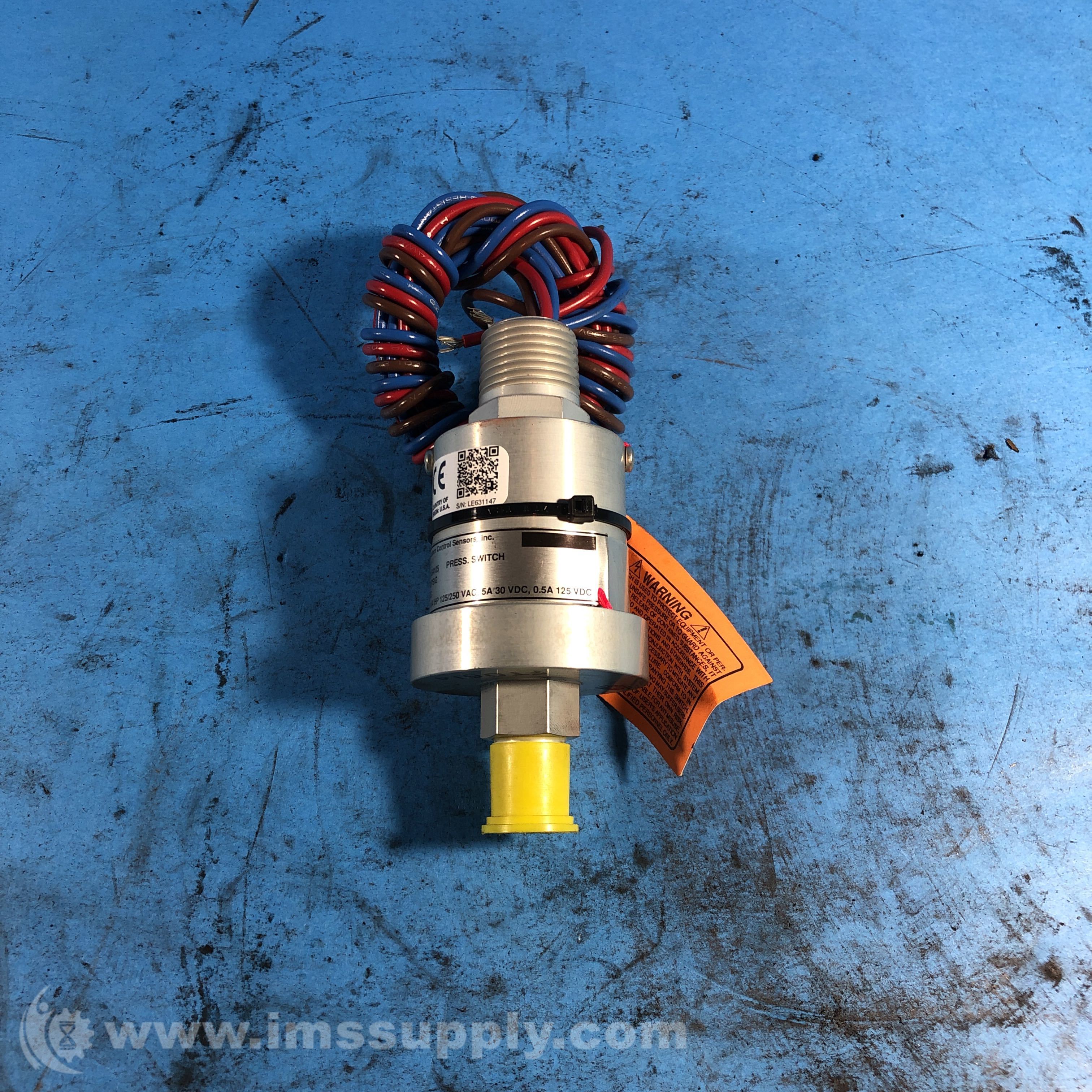 Custom Control Sensors 611G4105 Pressure Switch - IMS Supply