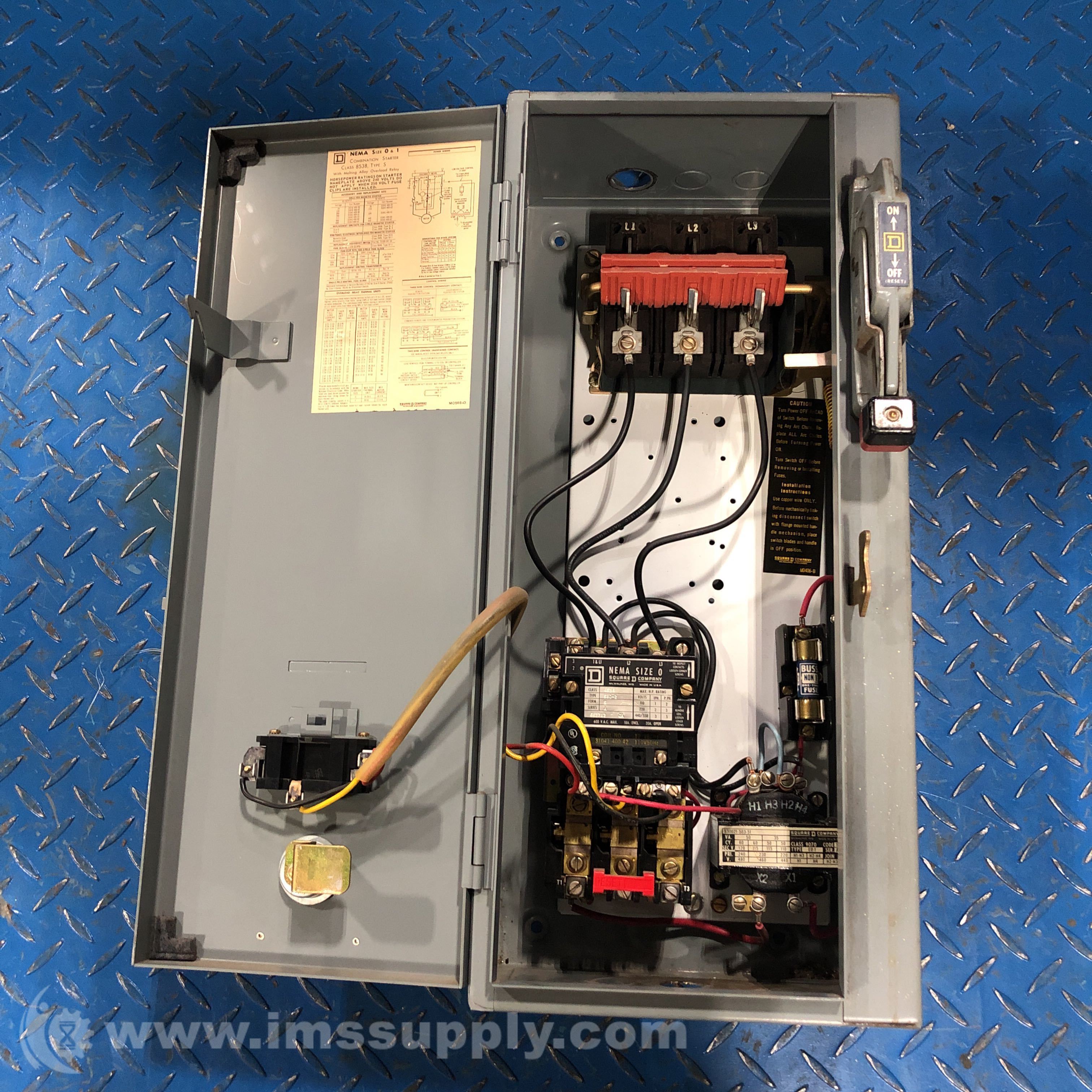 Square D 8538 SBG-11 CFTX1 Series A Combination Starter, 30 AMP - IMS ...