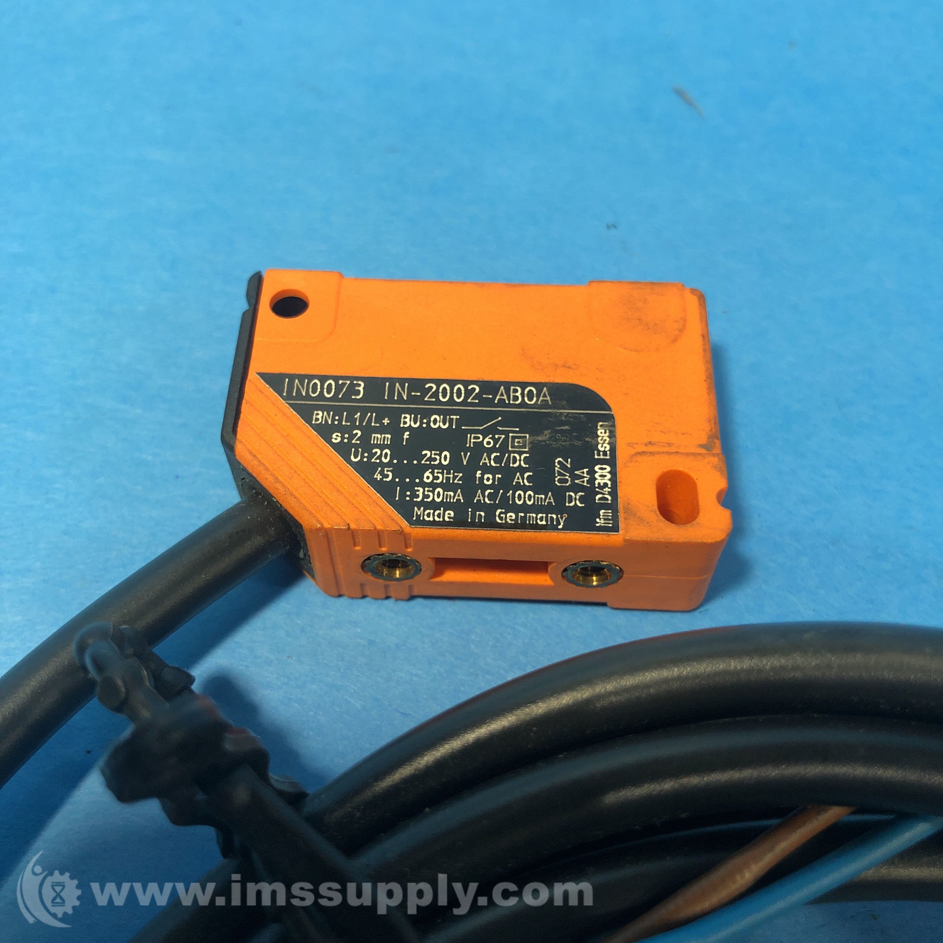 Ifm IN0073 Inductive Sensor - IMS Supply