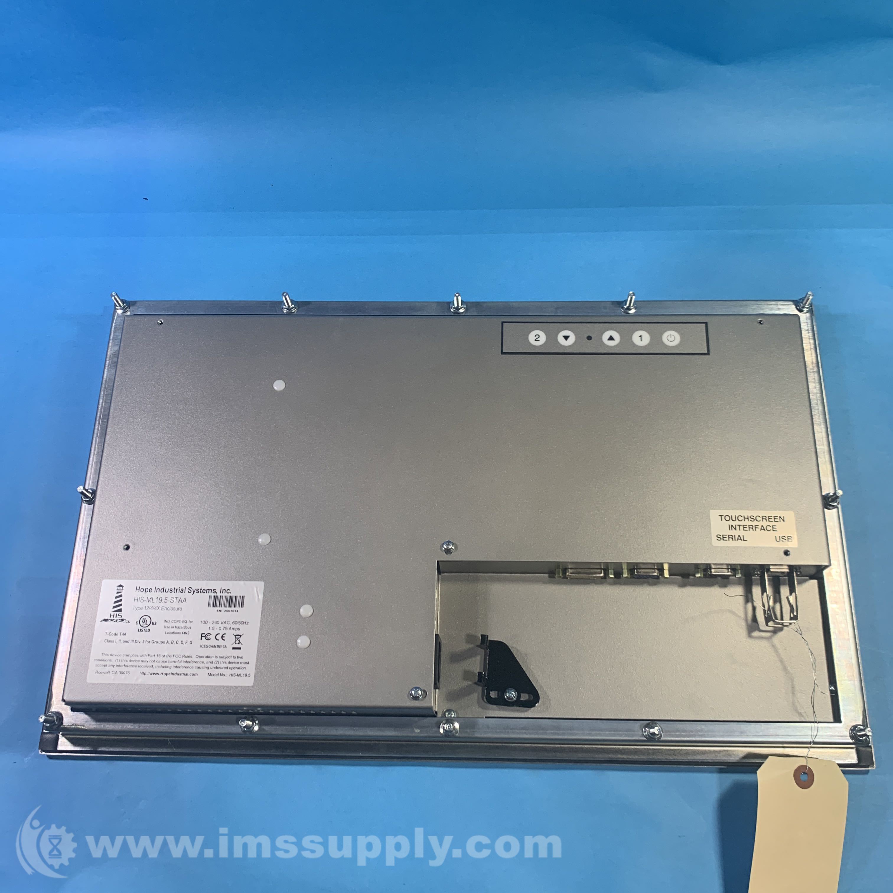 Hope Industrial Systems HIS-ML19.5-STAA Panel Mount Monitor - IMS Supply