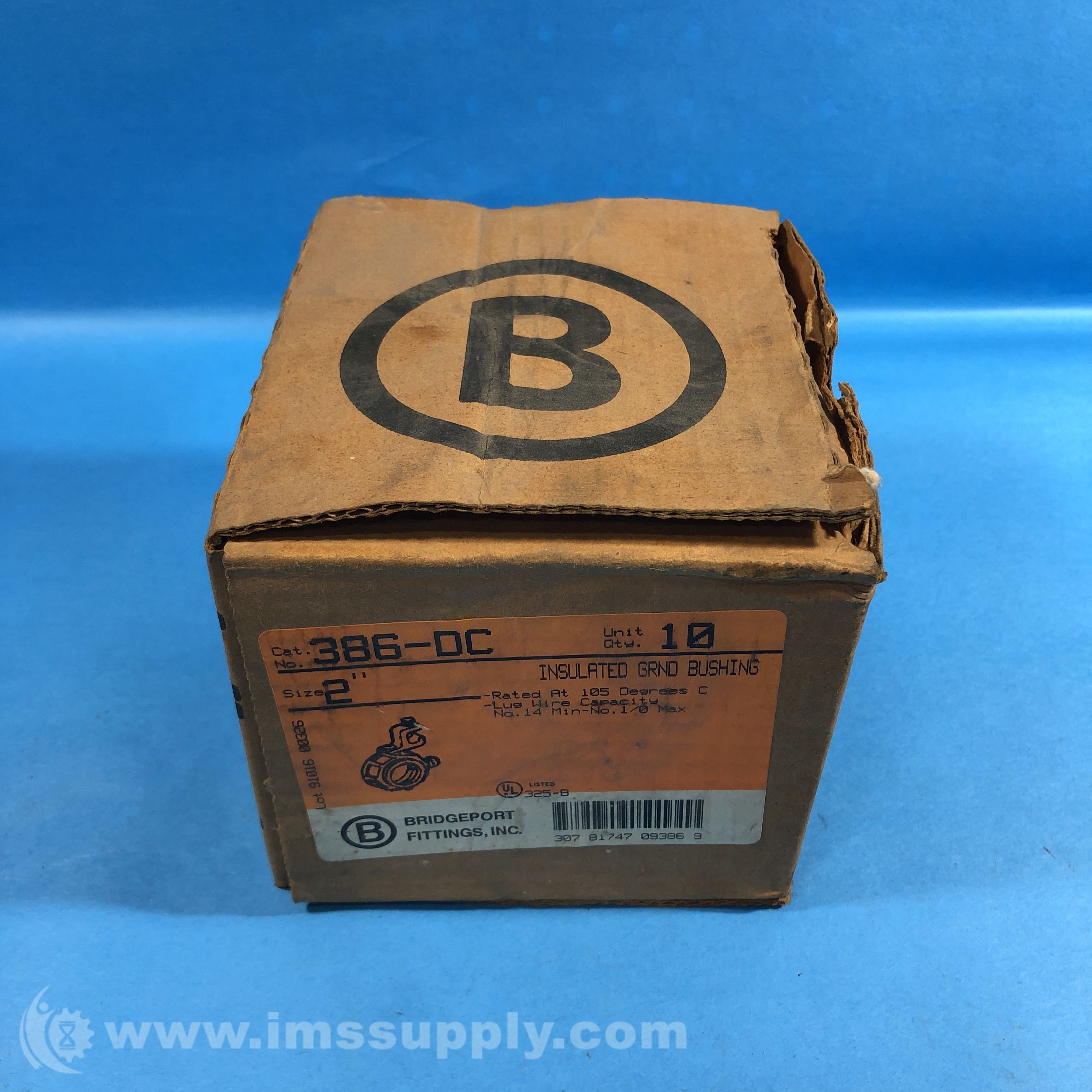 Bridgeport 386-DC Box of 10 2 Grounding Bushings - IMS Supply