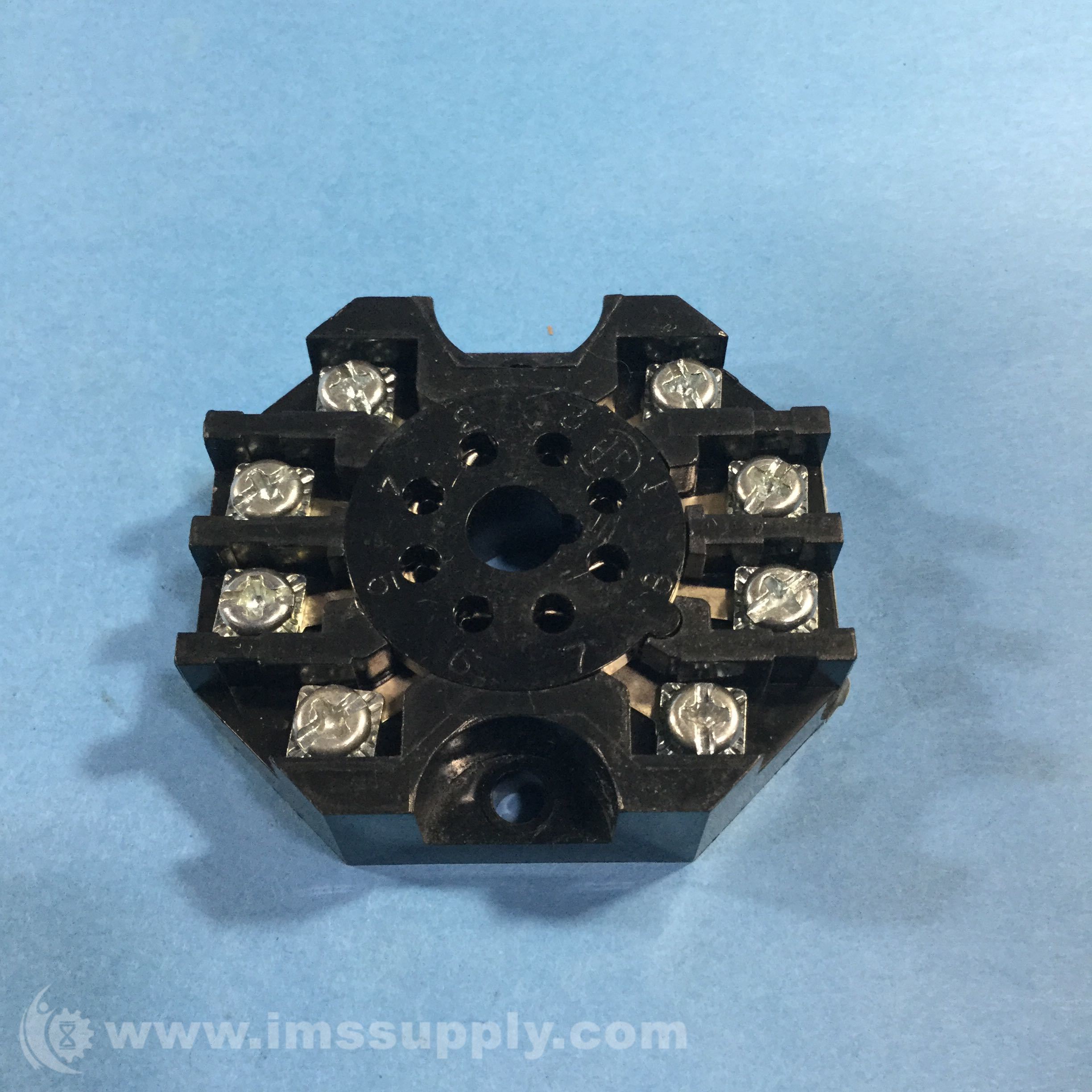 Custom Connector RB08-PC Relay Socket, 8 Pin Octal, 600V, 10A - IMS Supply