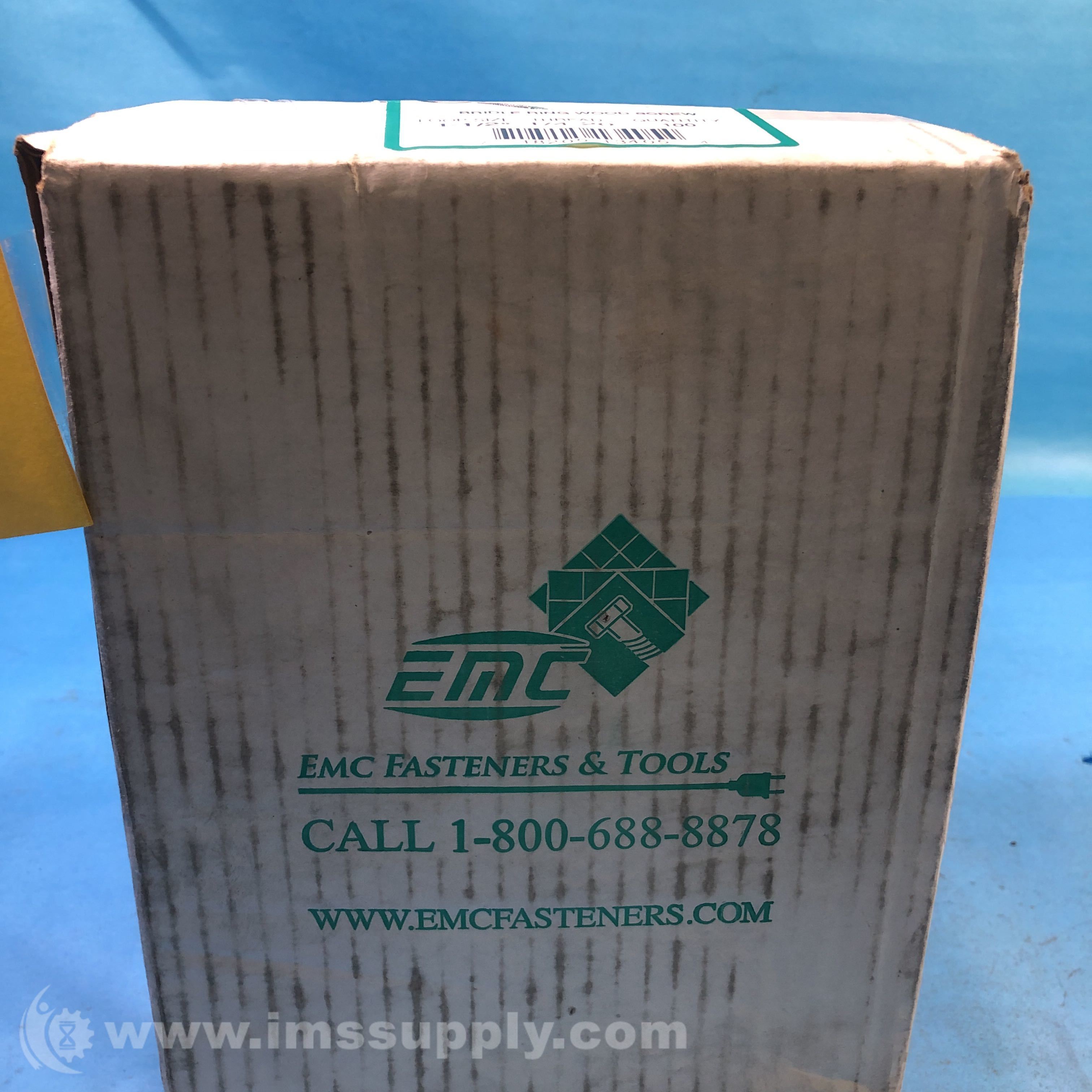 Emc BR150WS Box of 100 Wood Screws, Zinc Plated - IMS Supply