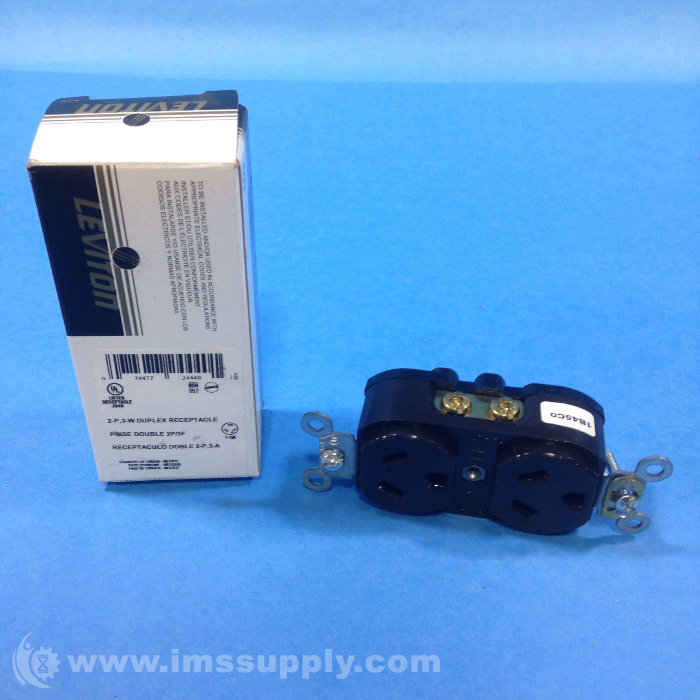 Leviton 5585 Duplex Receptacle 15A 277V 2 Pole - IMS Supply