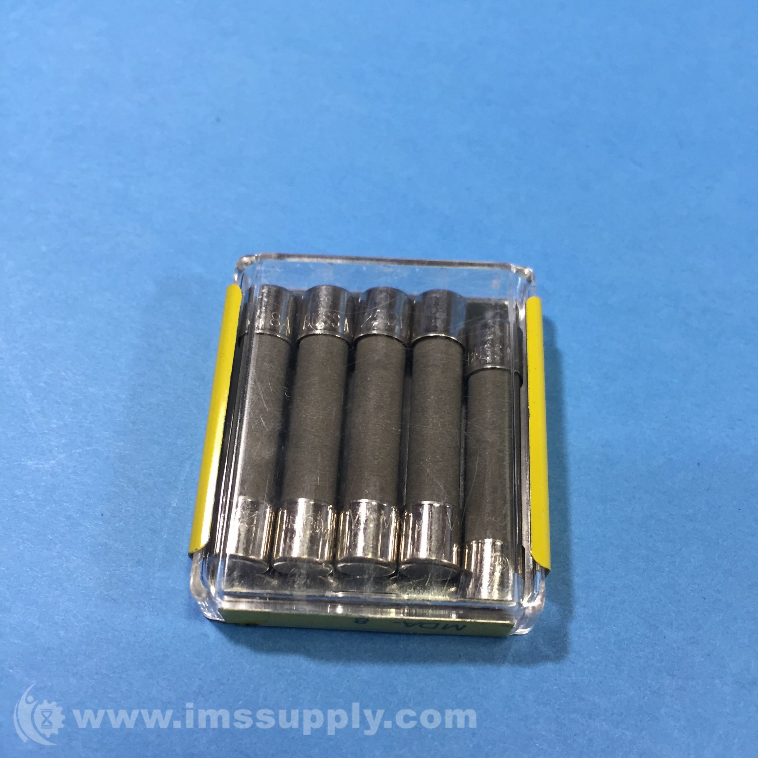 Cooper Bussmann MDA-8 Box of 5 Time Delay Ceramic Body Fuses - IMS Supply