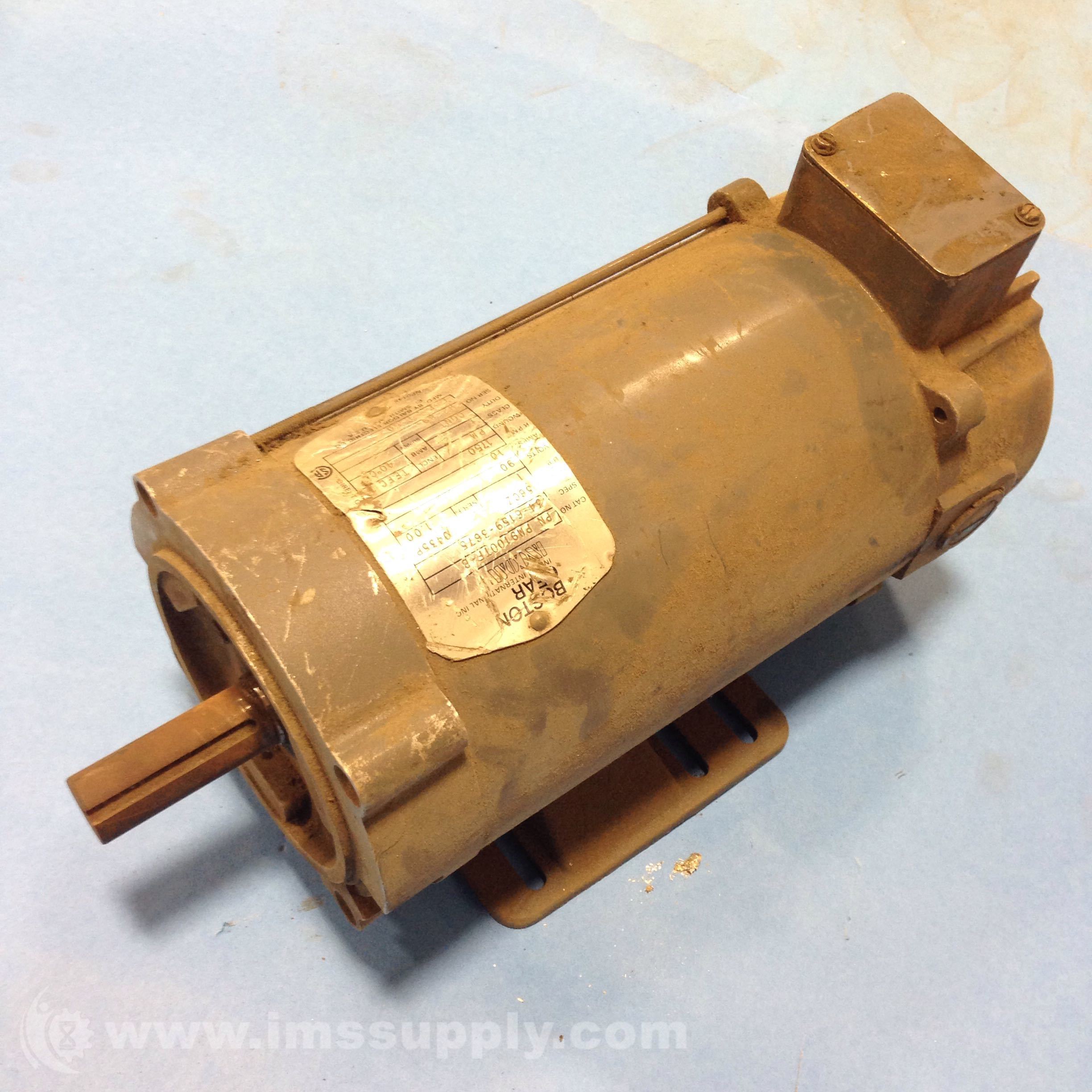 Boston Gear PN PM9100TF-B Industrial Motor 1HP 90V 10A 1750RPM - IMS Supply