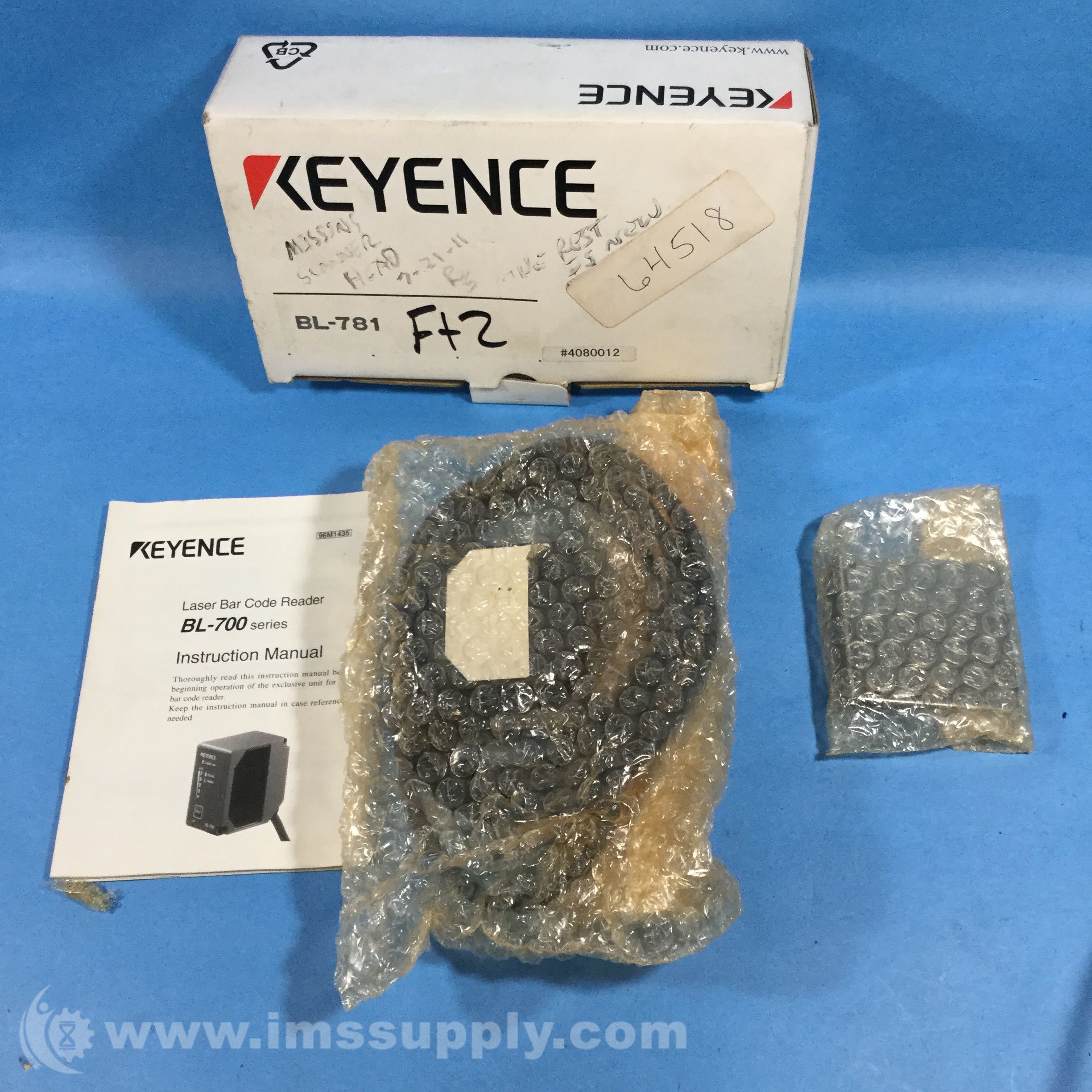 Keyence Corp BL-781 Laser Barcode Reader Long Distance - IMS Supply