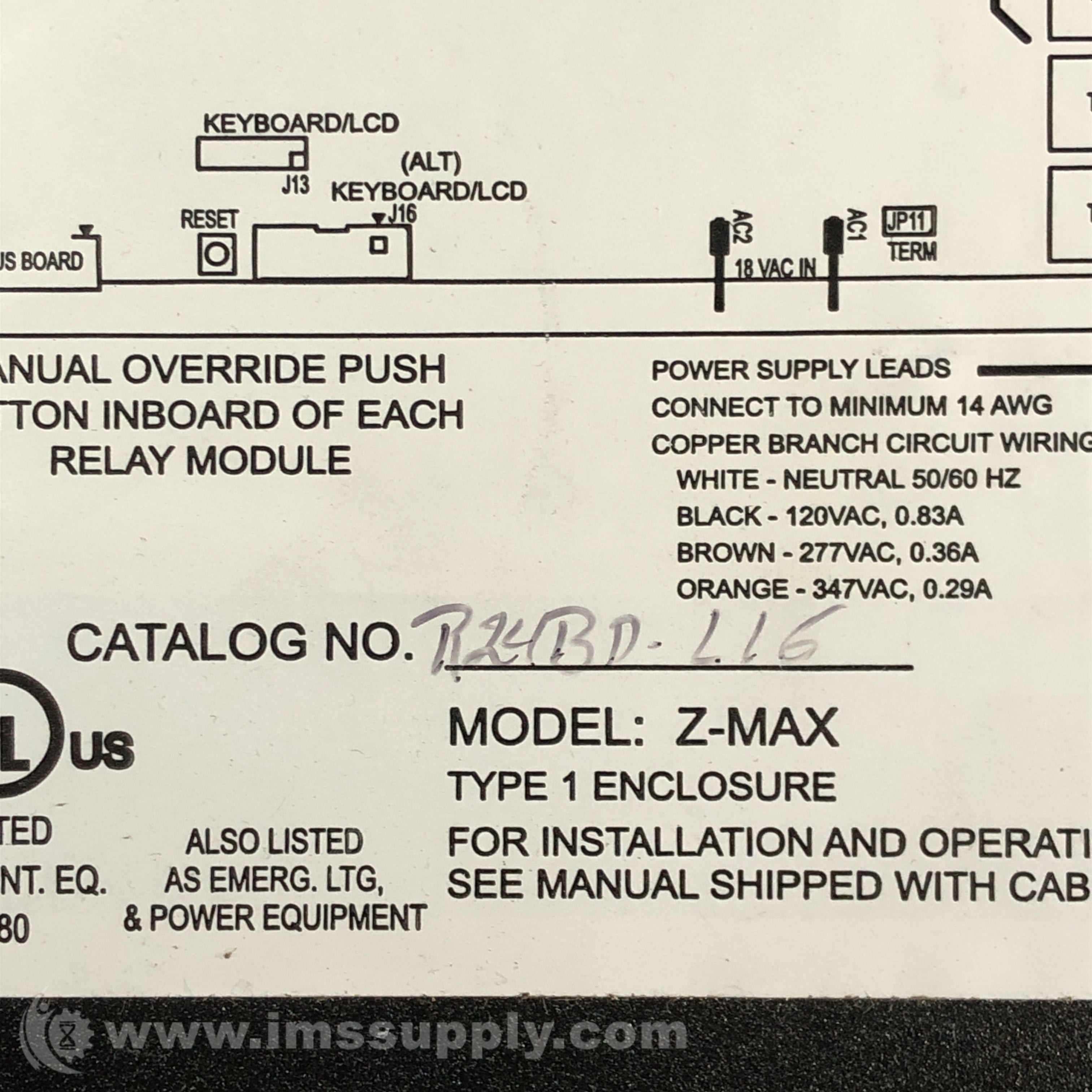 Leviton Z-MAX Relay Panel Enclosure - IMS Supply