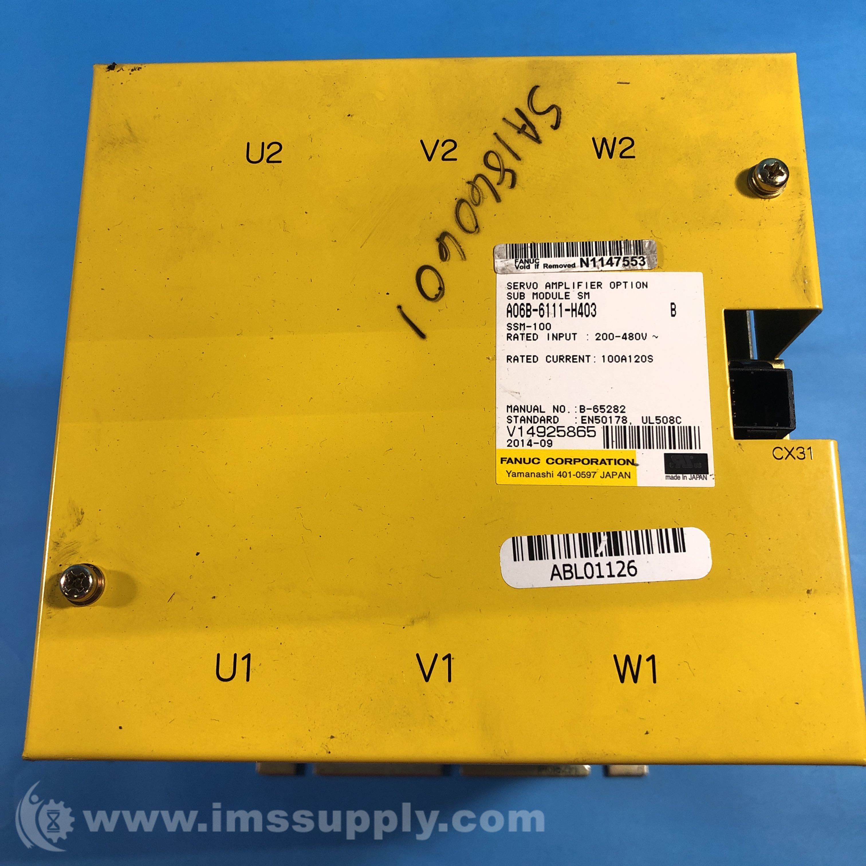 Fanuc A06B-6111-H403 Series B Servo Amplifer Sub Module - IMS Supply