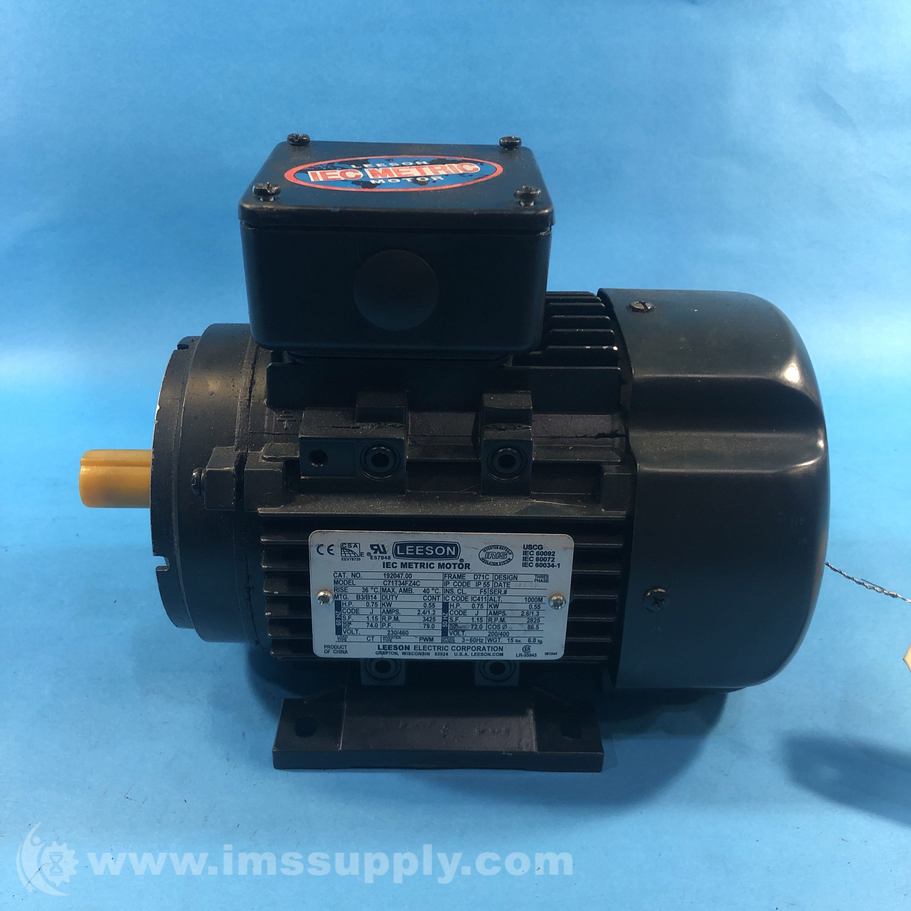 Leeson C71T34FZ4C IEC Frame AC Motor - 3 ph - IMS Supply