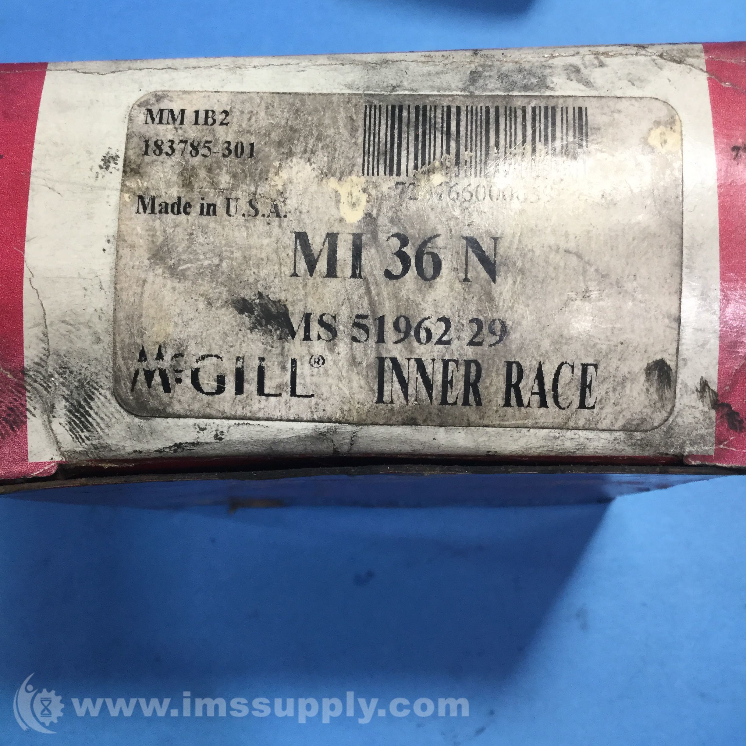 McGill MI 36 N Needle Roller Bearing Inner Ring - IMS Supply