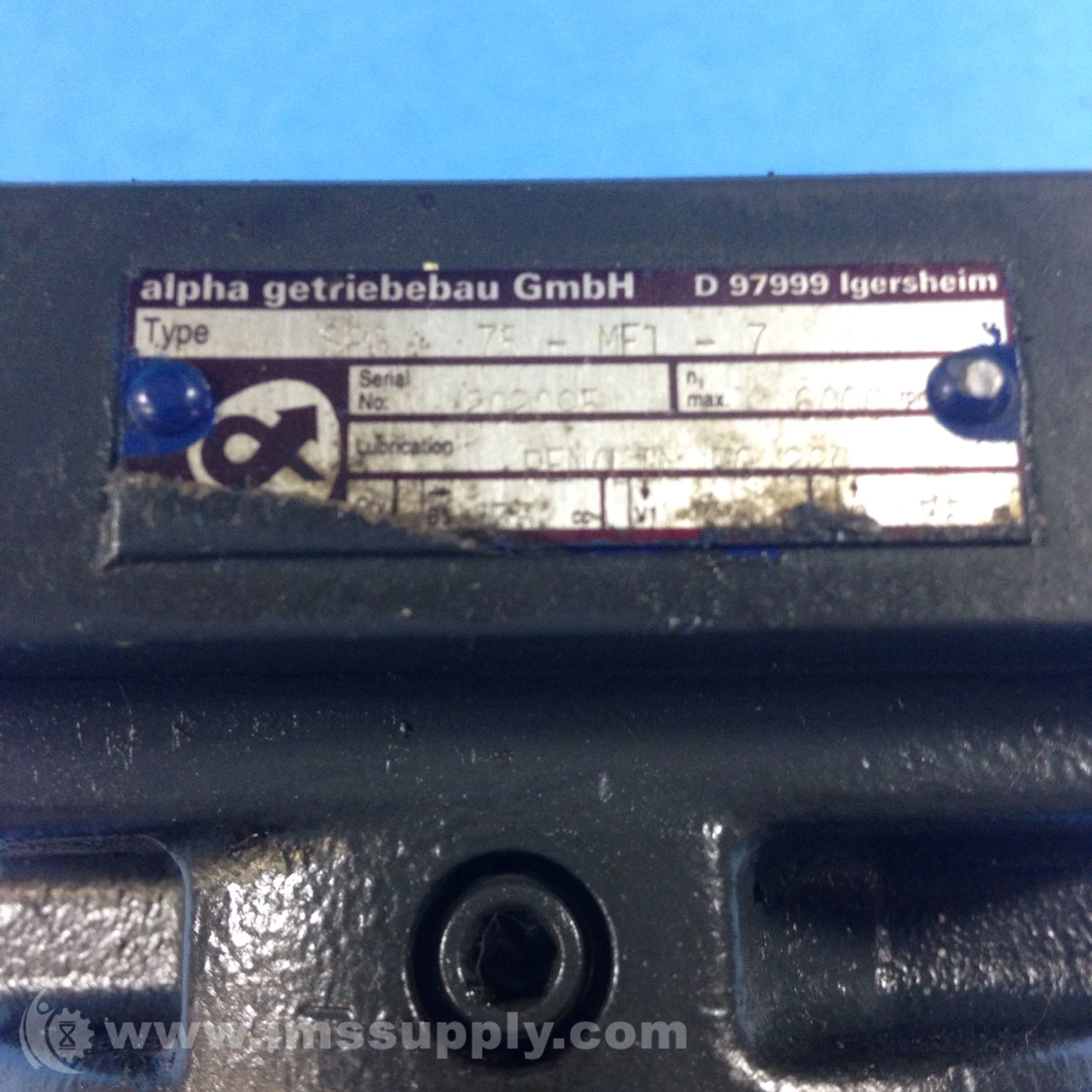 Alpha Technologies SPG 75-MF1-7 Planetary Gear Reducer - IMS Supply