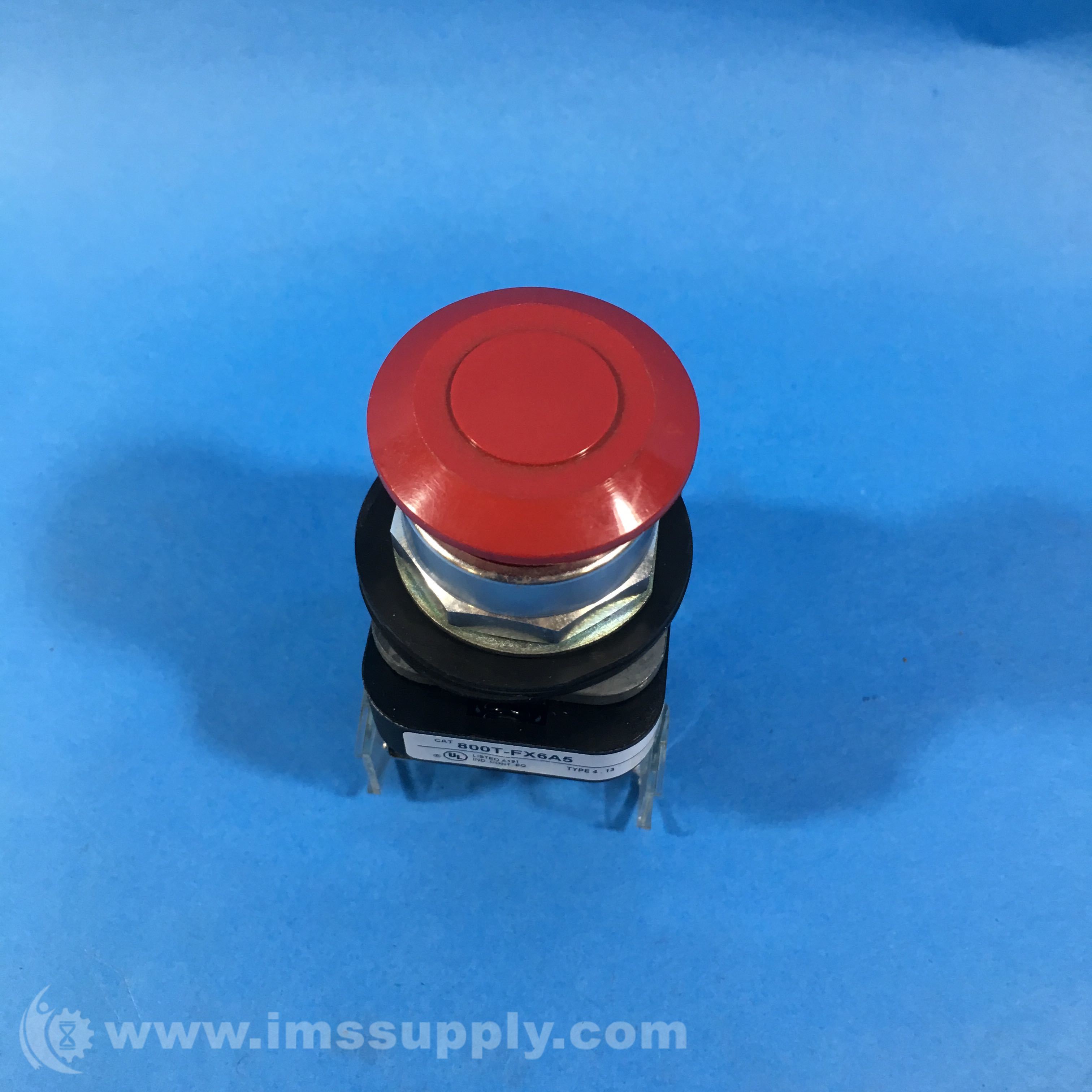 Allen Bradley 800T-FX6A5 Push Button, Push-Pull, Red, 30mm, 2NCLB - IMS Supply