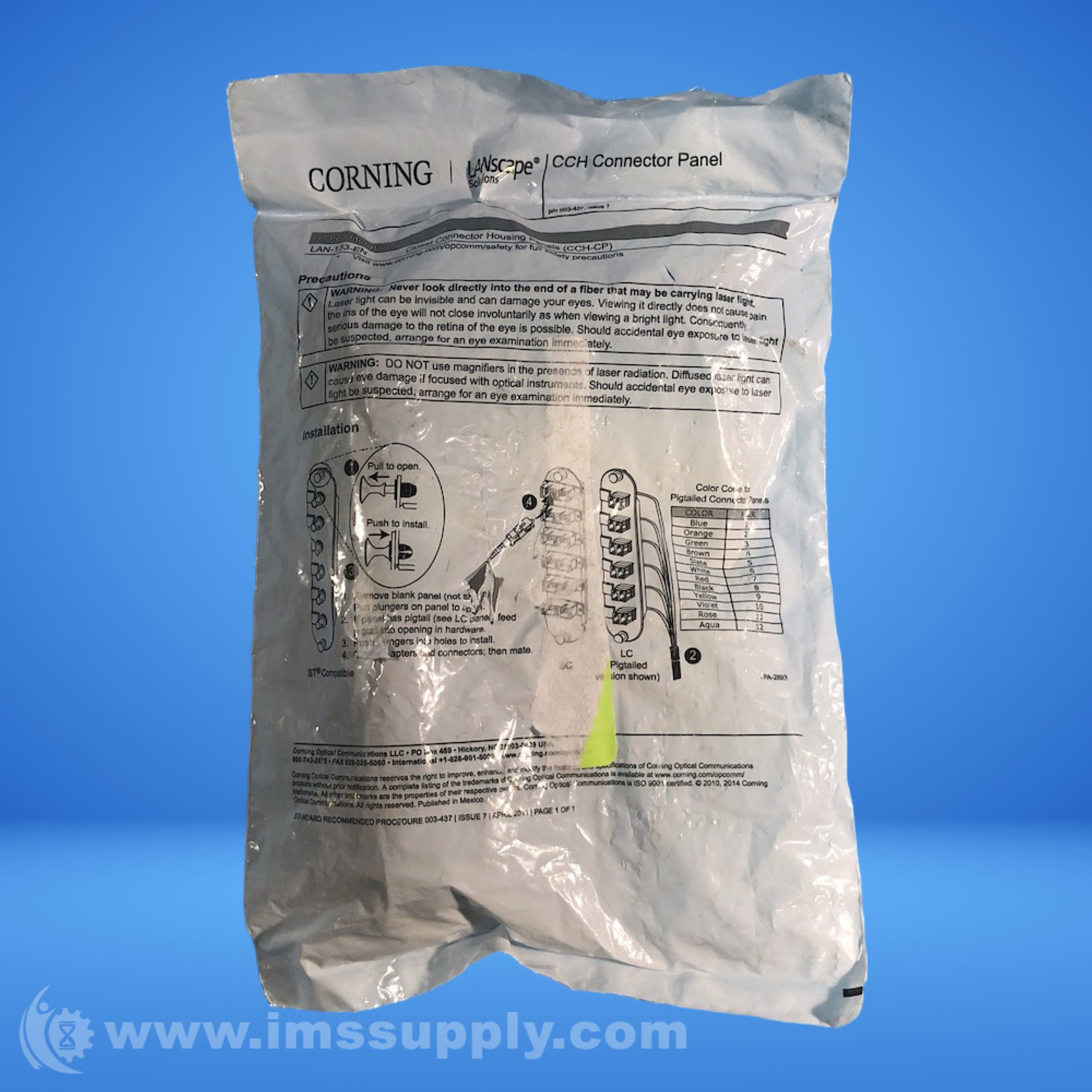 Corning CCH-CP24-A9 Fiber Adapter Panel LC 24-Port - IMS Supply