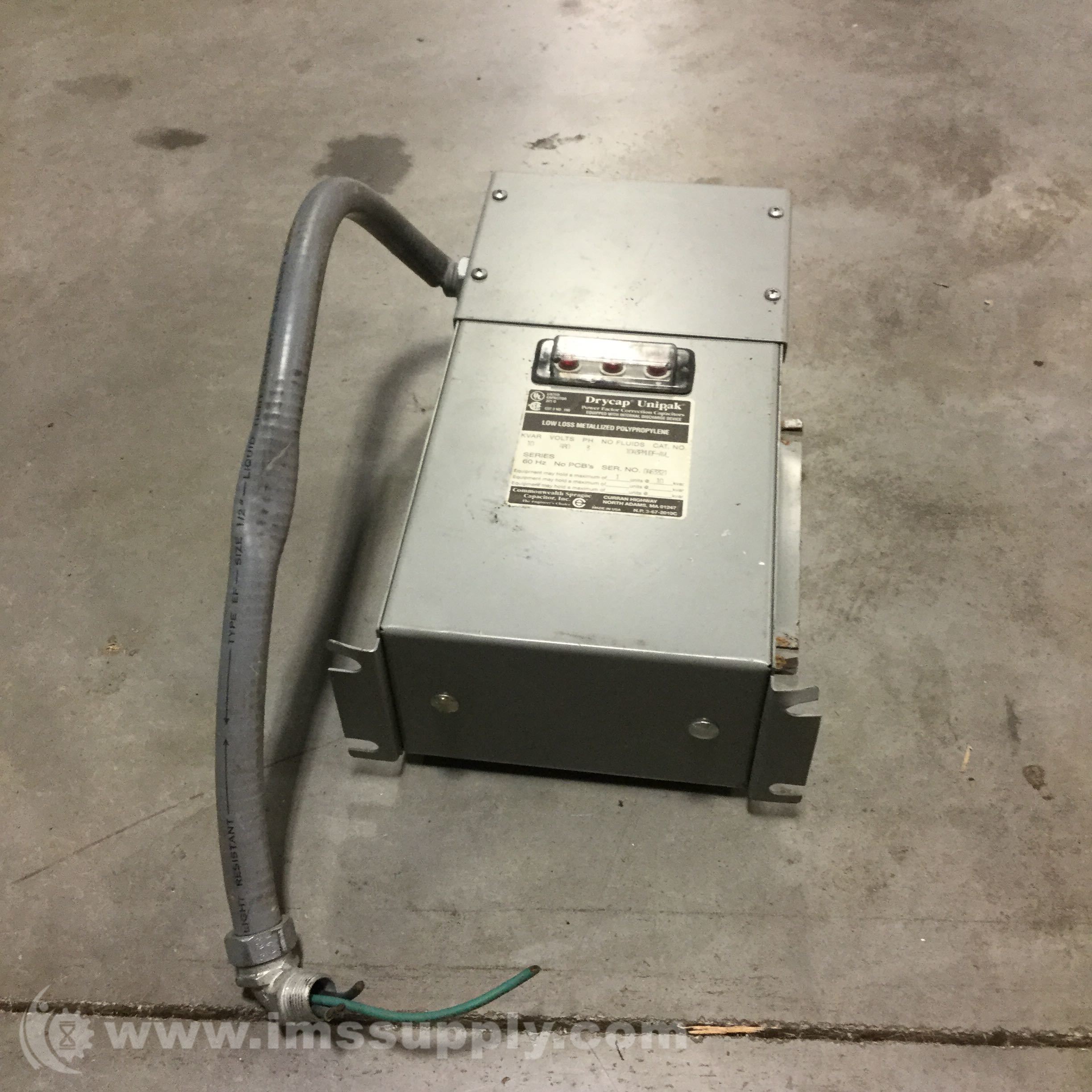 Commonwealth Sprague Capacitor 1043PMUDF-AVL 3PH 480V 10KVAR - IMS Supply