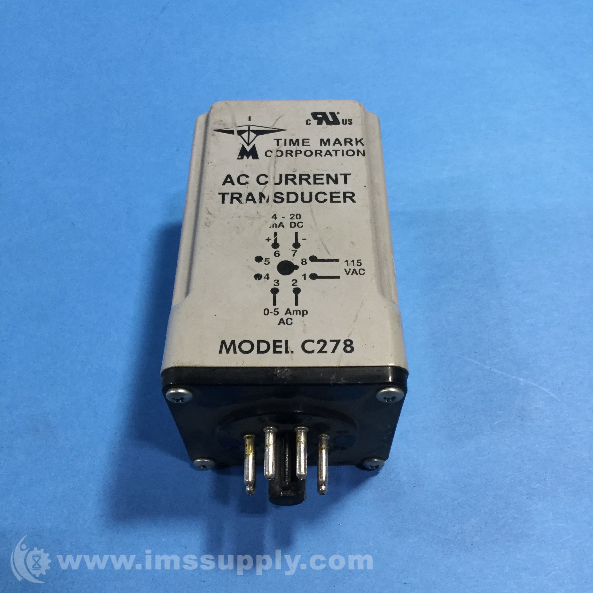 Time Mark Corp C278 AC Current Transducer, 4-20 MA, Output - IMS Supply