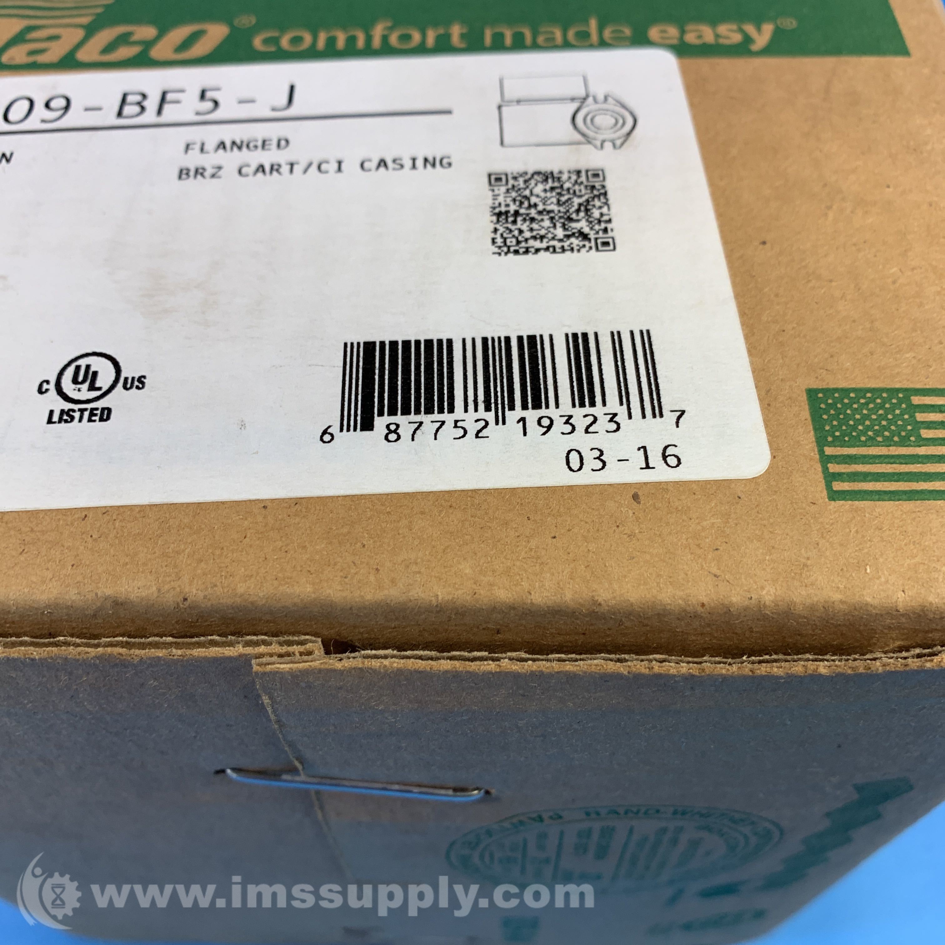 Taco 009-BF5-J Circulating Pump for Outdoor Wood Boilers - IMS Supply