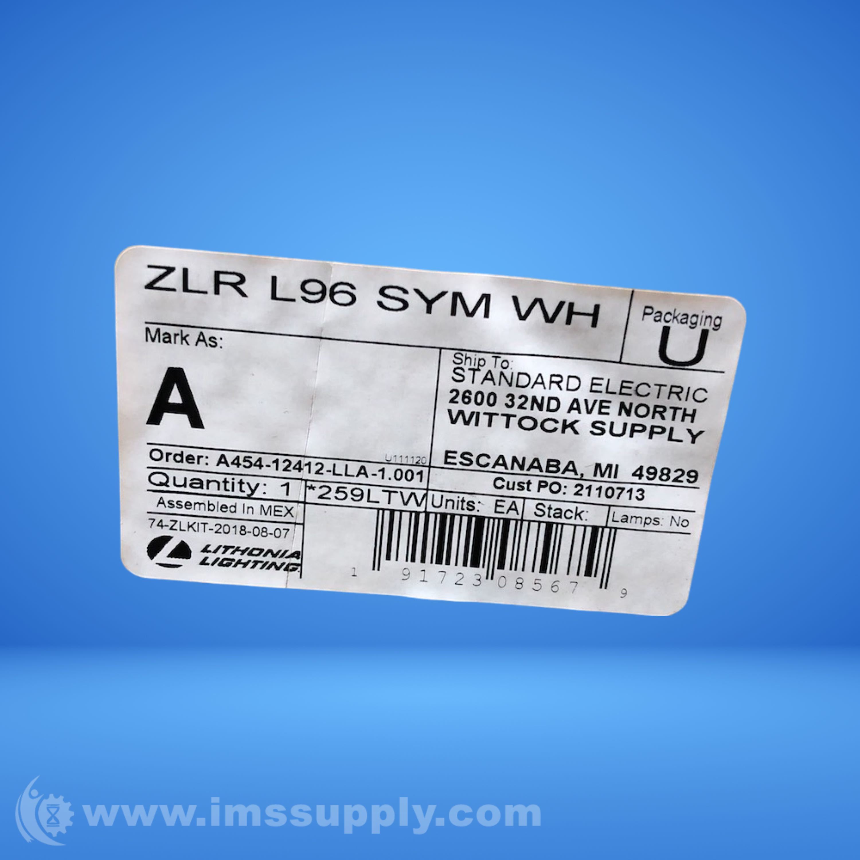 Lithonia ZLR L96 SYM WH 96 Round Lens Commercial Light Strip - IMS Supply