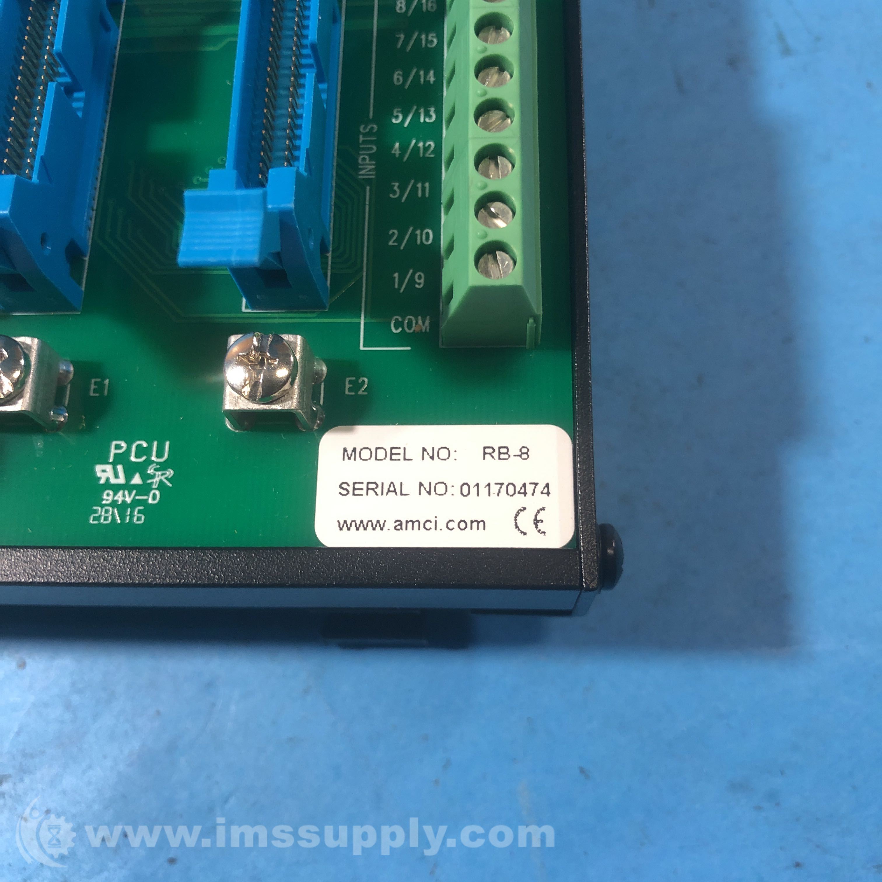 AMCI RB-8 I/O Rack System, 8 Output, 8 Input Relay Board - IMS Supply