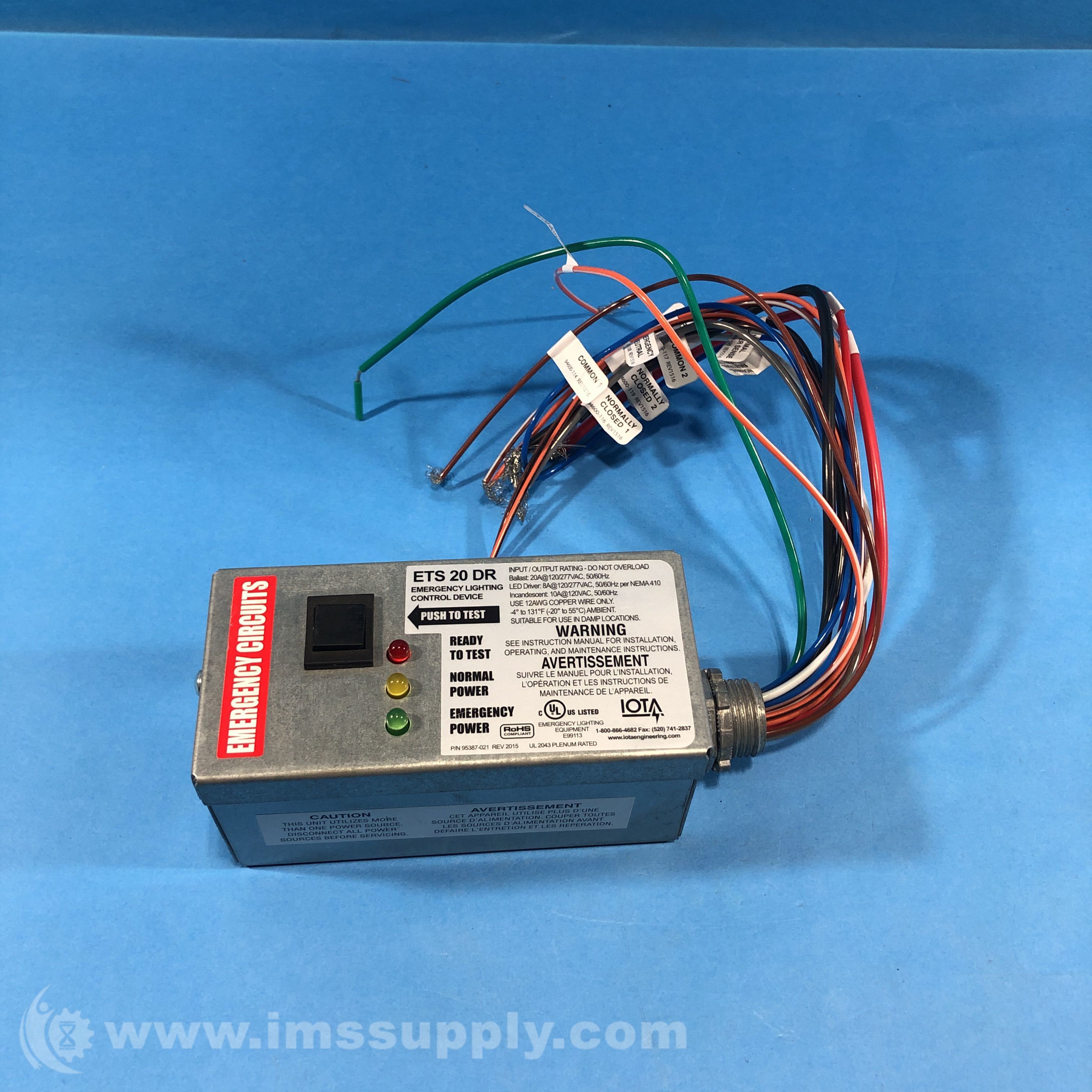 Iota ETS 20 DR Hi-Temp Series Emergency Lighting Control Device - IMS ...